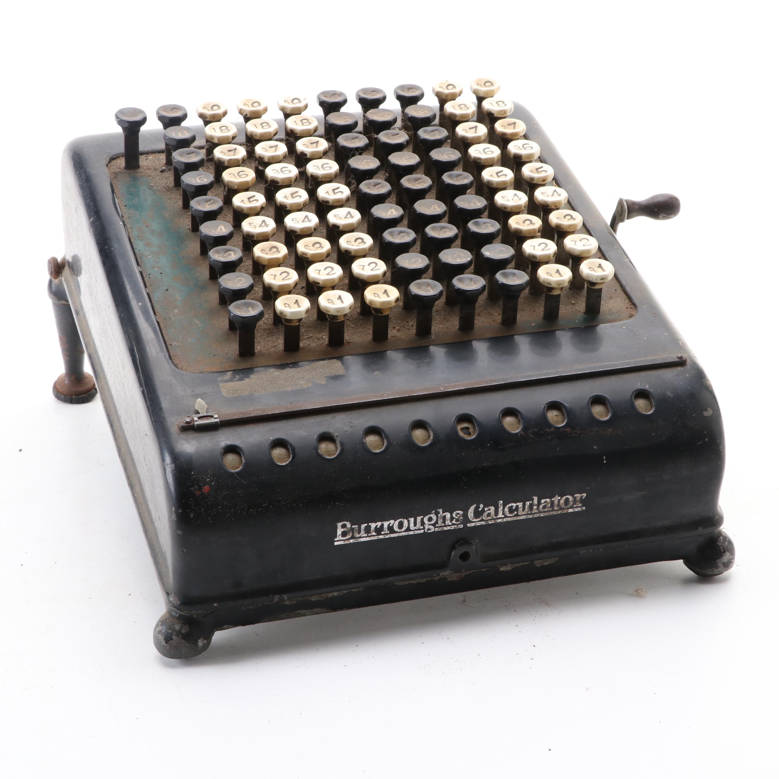 Burroughs Table Top Calculator Machine, Early 20th Century | EBTH