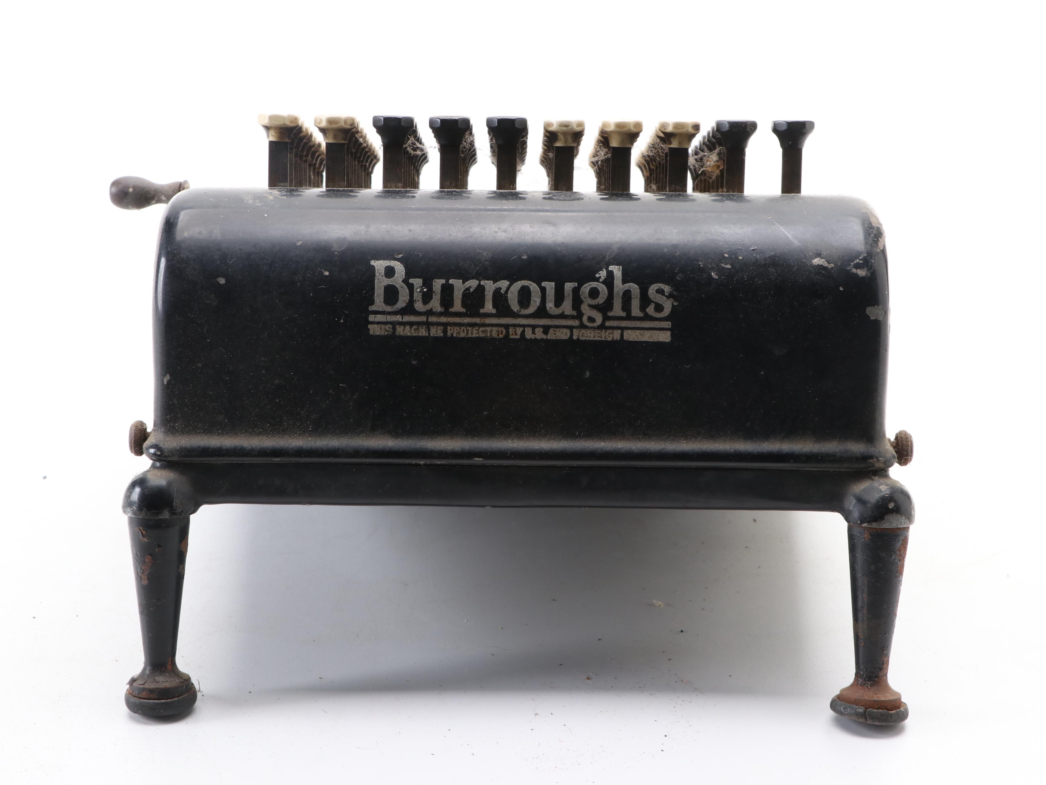 Burroughs Table Top Calculator Machine, Early 20th Century | EBTH