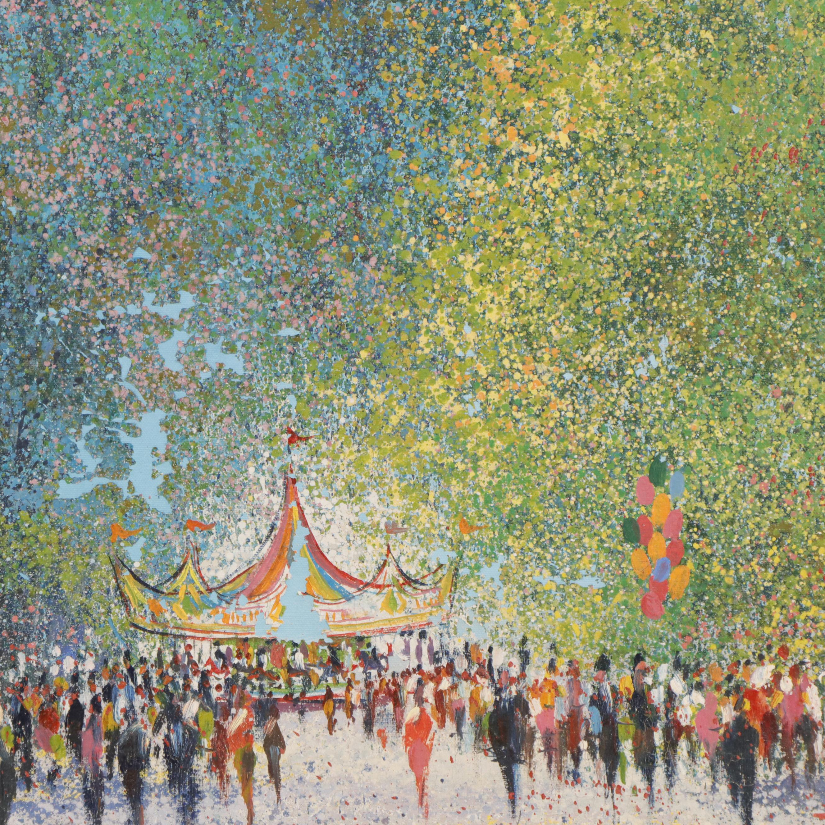 Don Nesteruk Pointillistic Oil Painting of Carnival, 1991 | EBTH