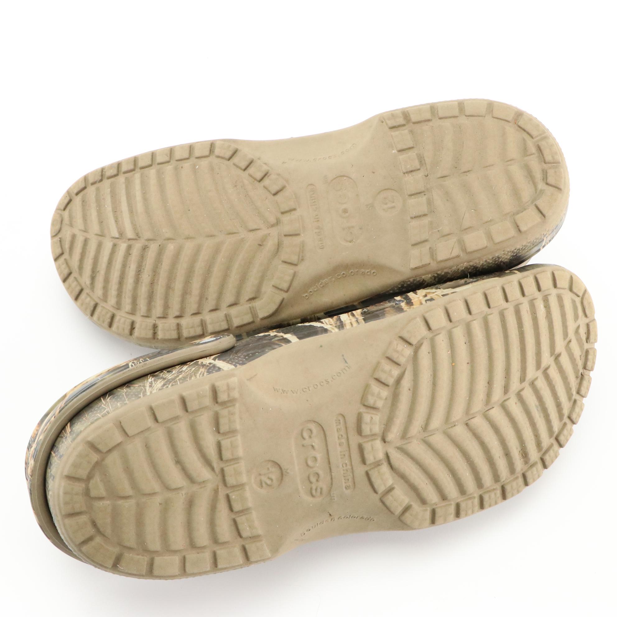 Men's Crocs Closed Toe Leather and Camo Clogs with Trailbreak Water ...