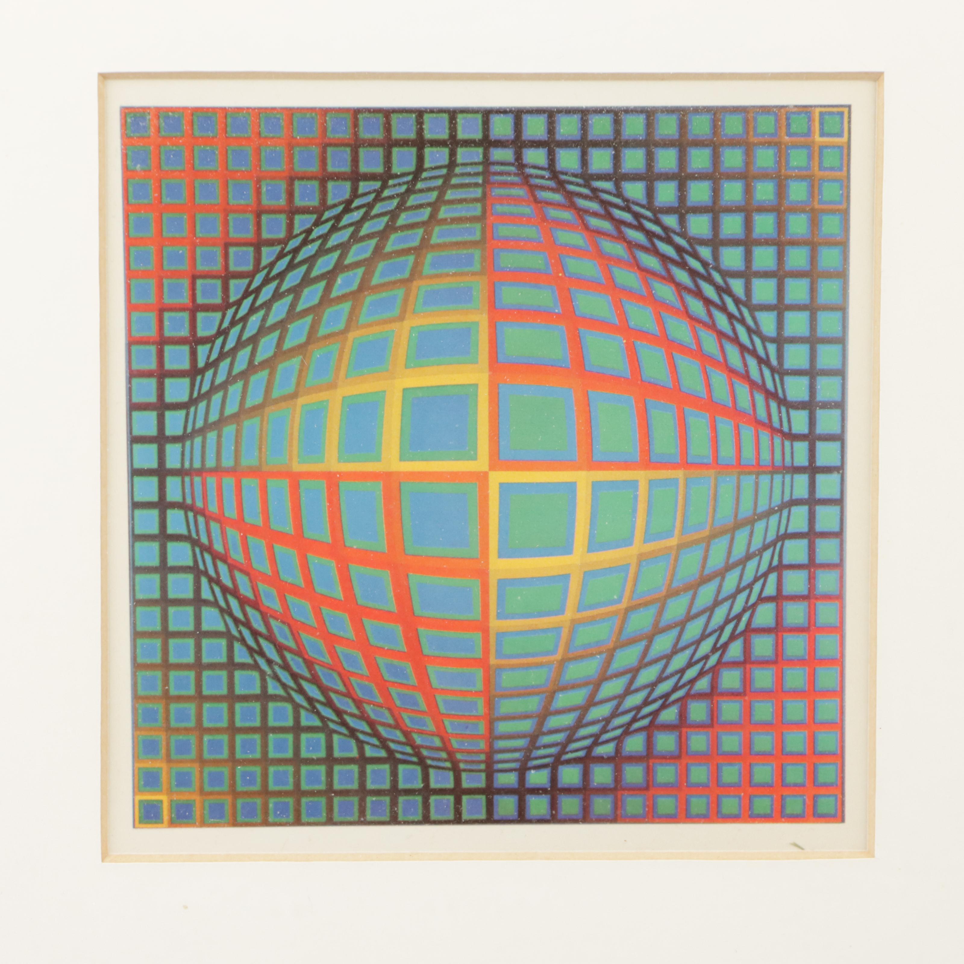 Op Art Offset Lithograph after Victor Vasarely "Vega-Nor", 1969 | EBTH