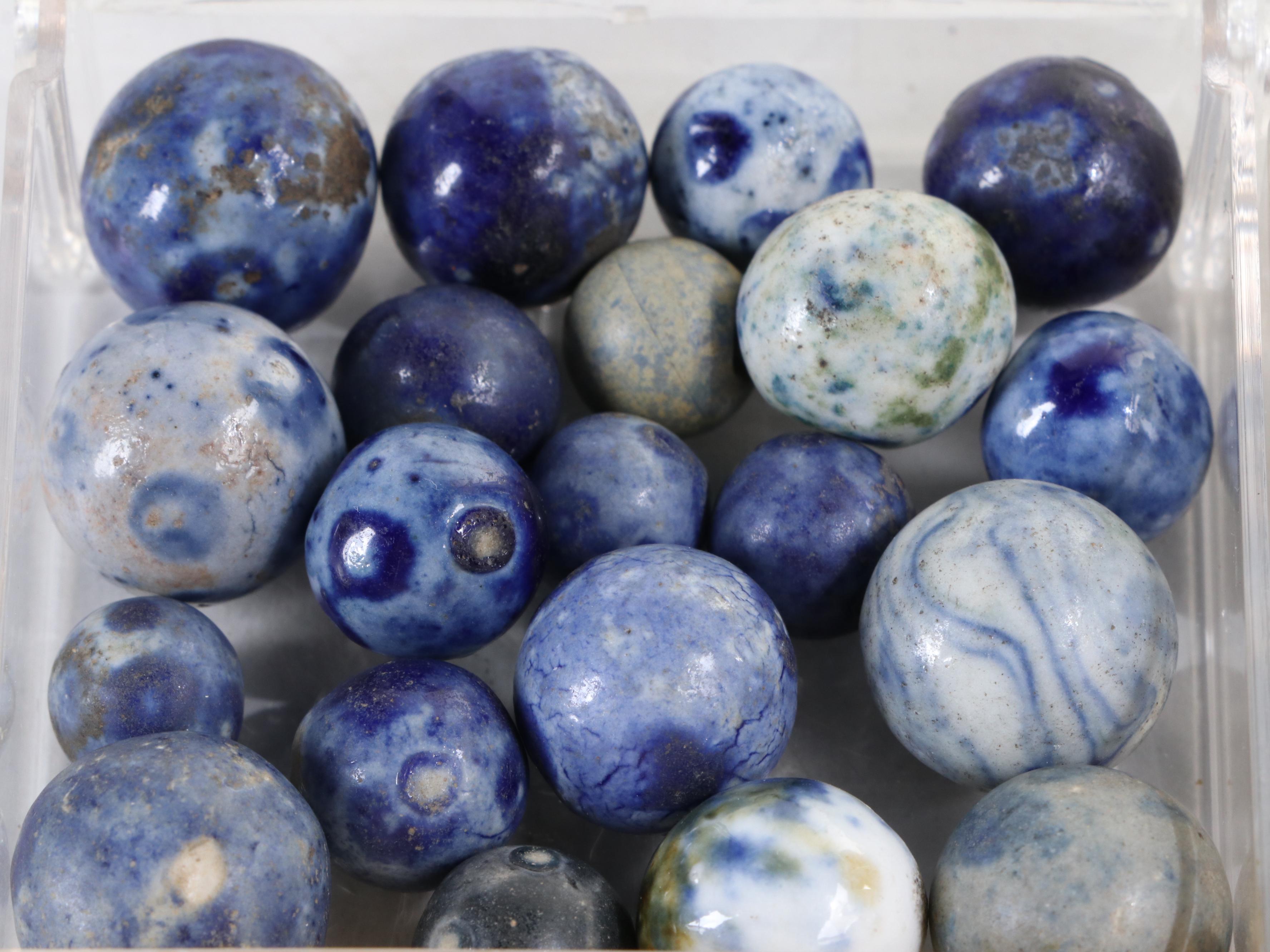Bennington, Porcelain, and Clay Handmade Marbles, Late 19th to Early ...