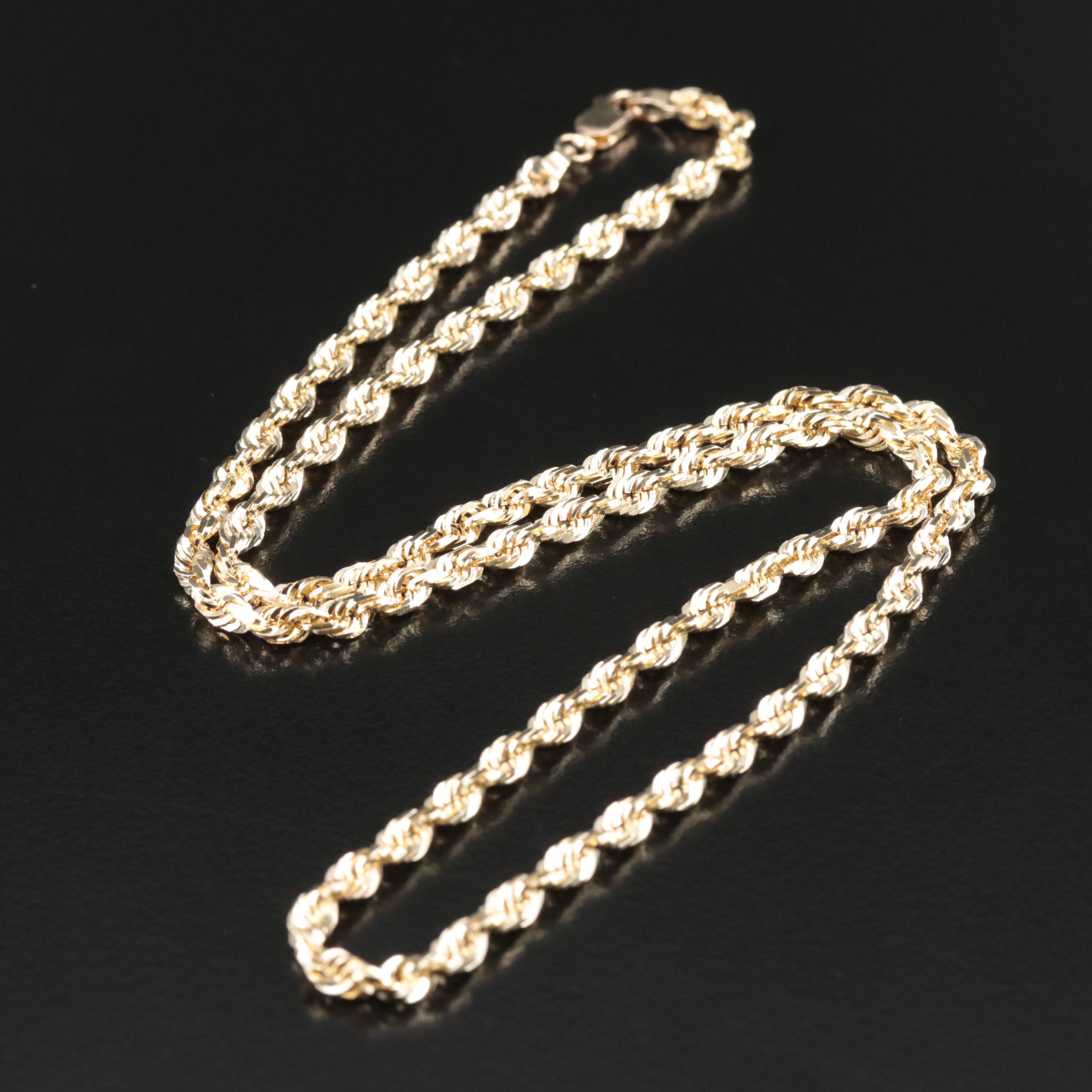 14K Rope Chain Necklace | EBTH