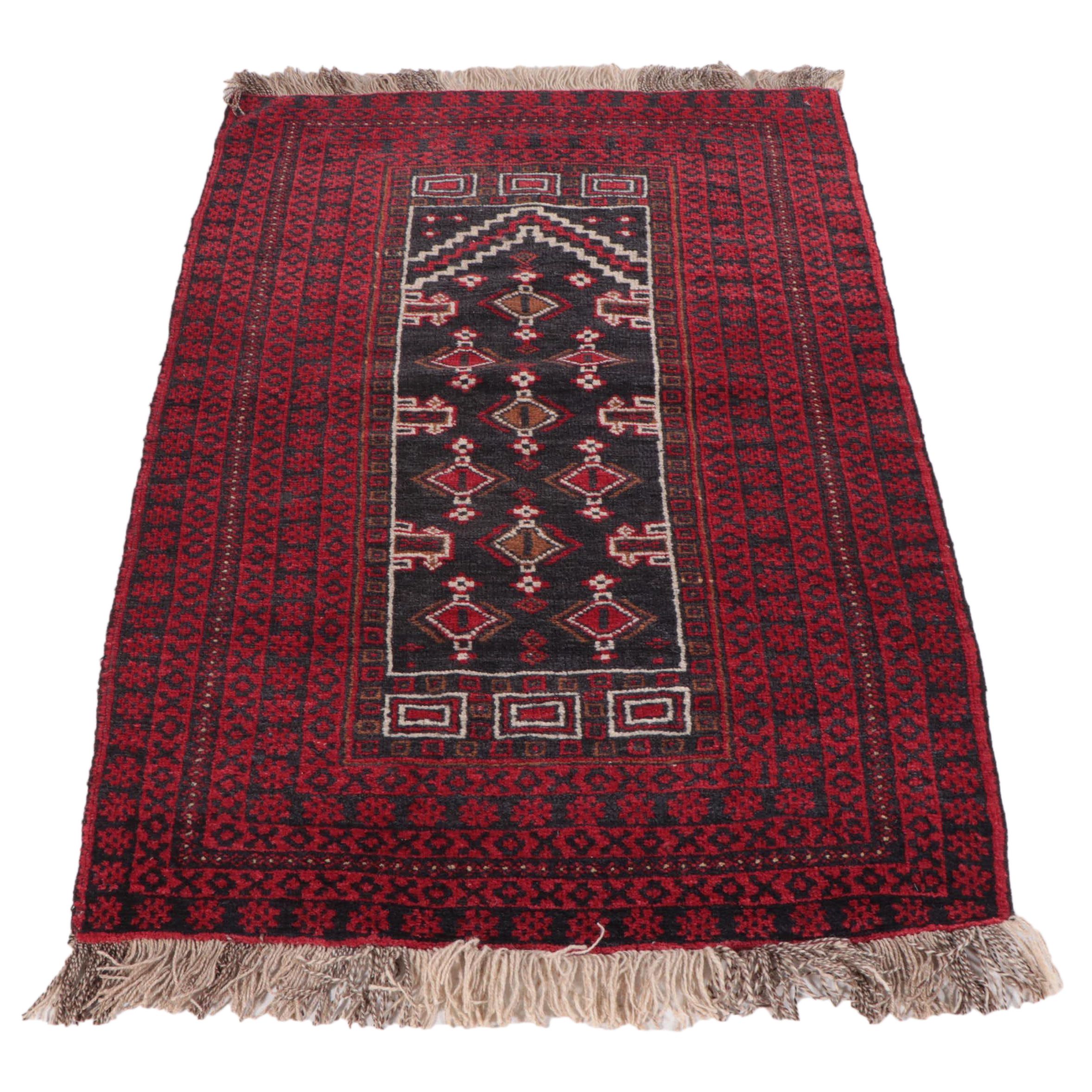 3'2 x 5'4 Hand-Knotted Pakistan Baluch Prayer Rug | EBTH