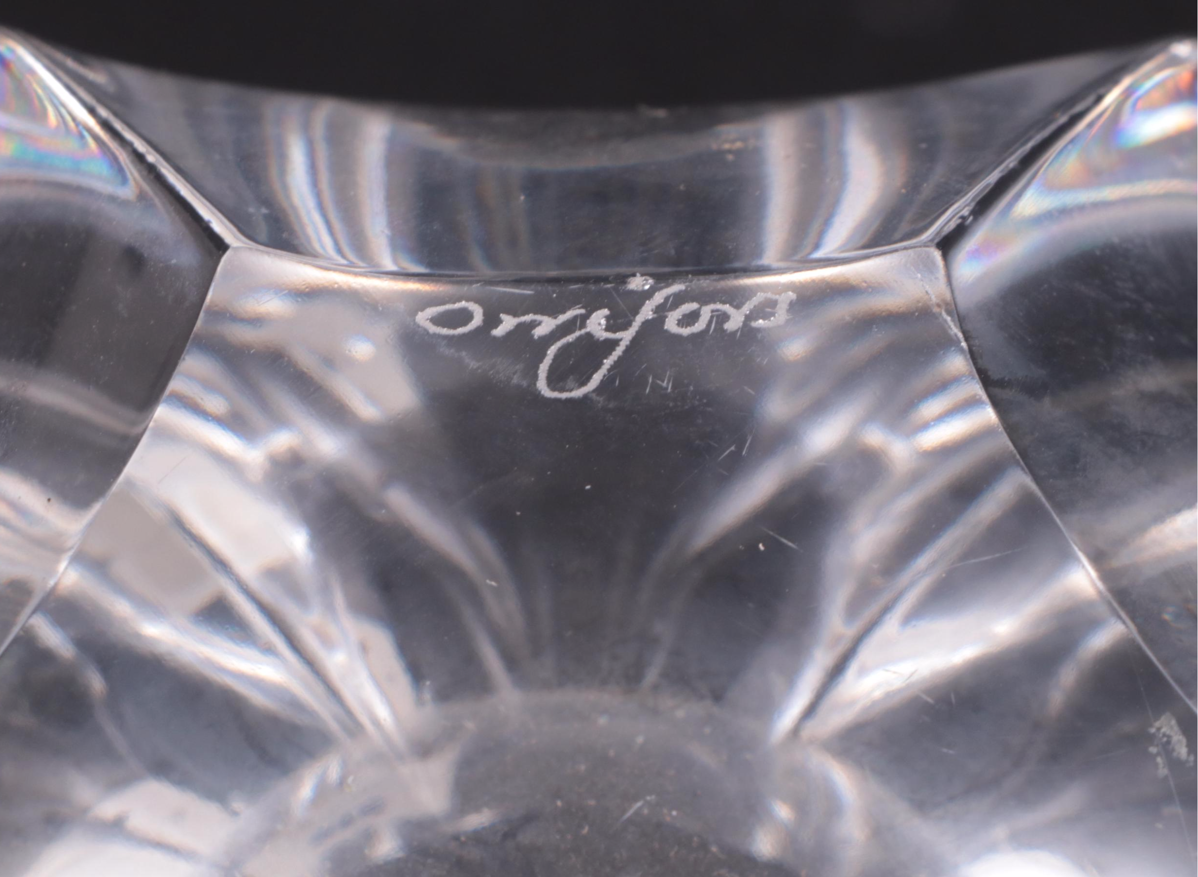 Orrefors "Belle" and "Orion" Crystal Bowls and "Corona" Crystal Vase | EBTH