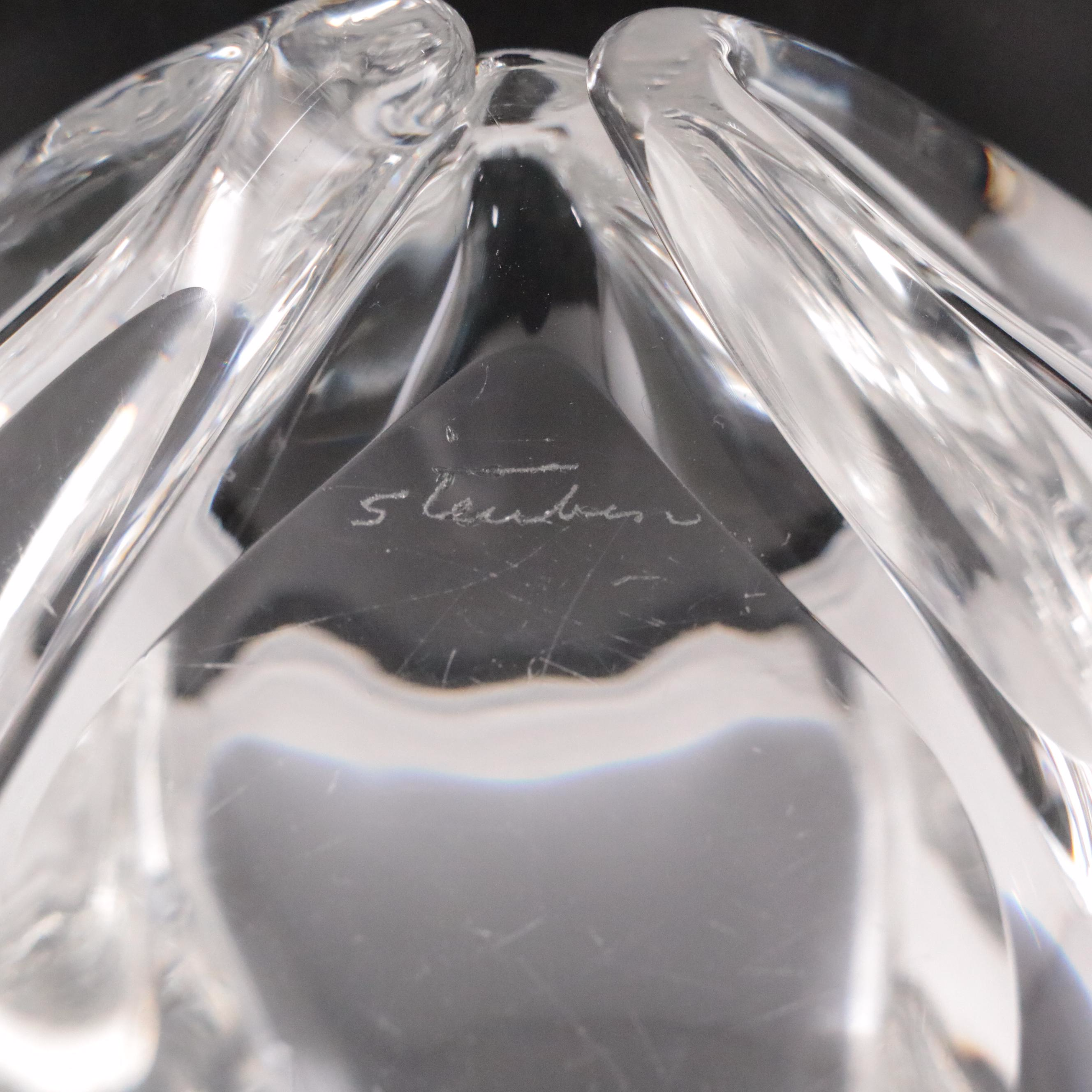 Steuben Art Glass "Frog" Figurine Designed by Lloyd Atkins, Mid/Late ...