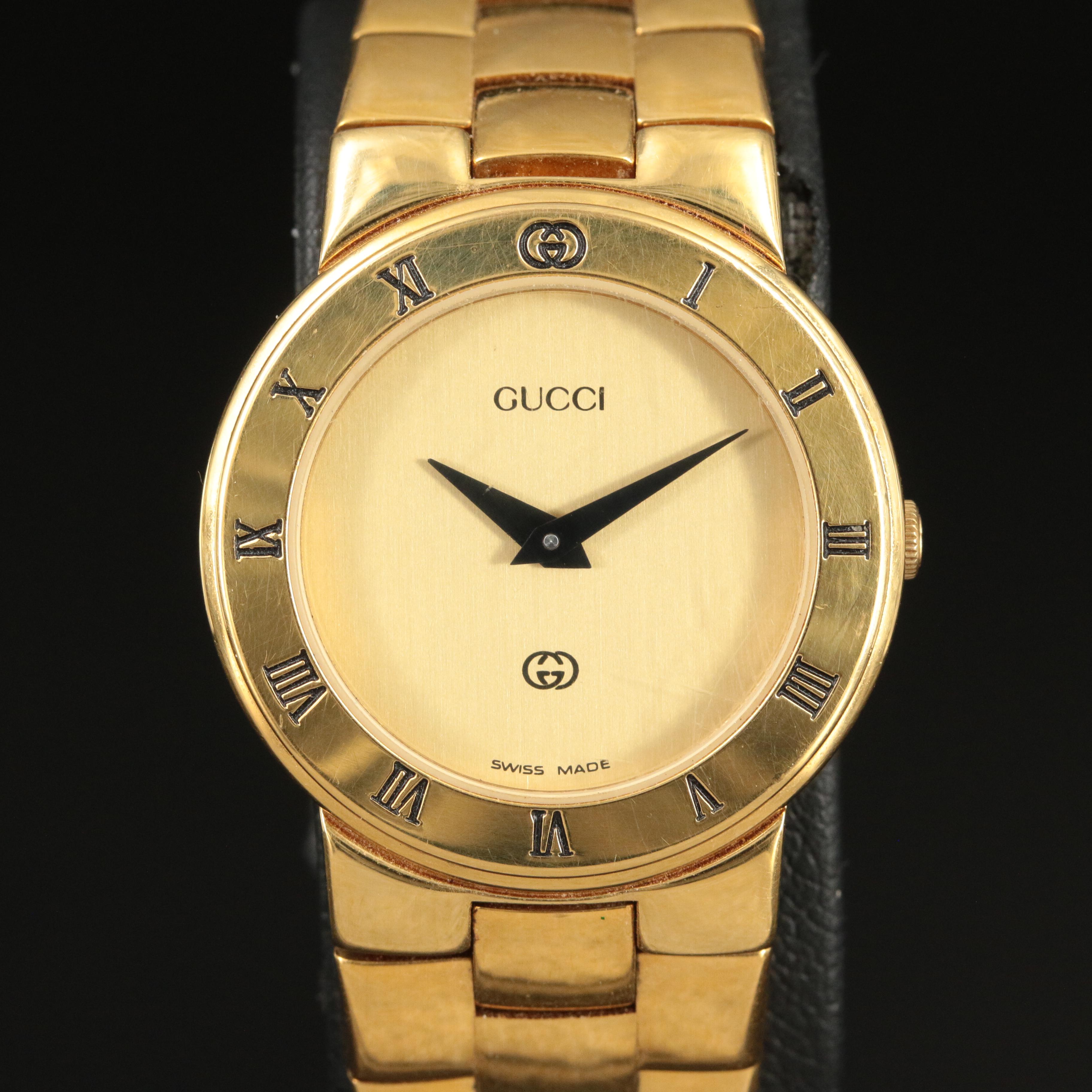 Gucci Swiss Made Gold Plate Quartz Wristwatch | Everything But The House