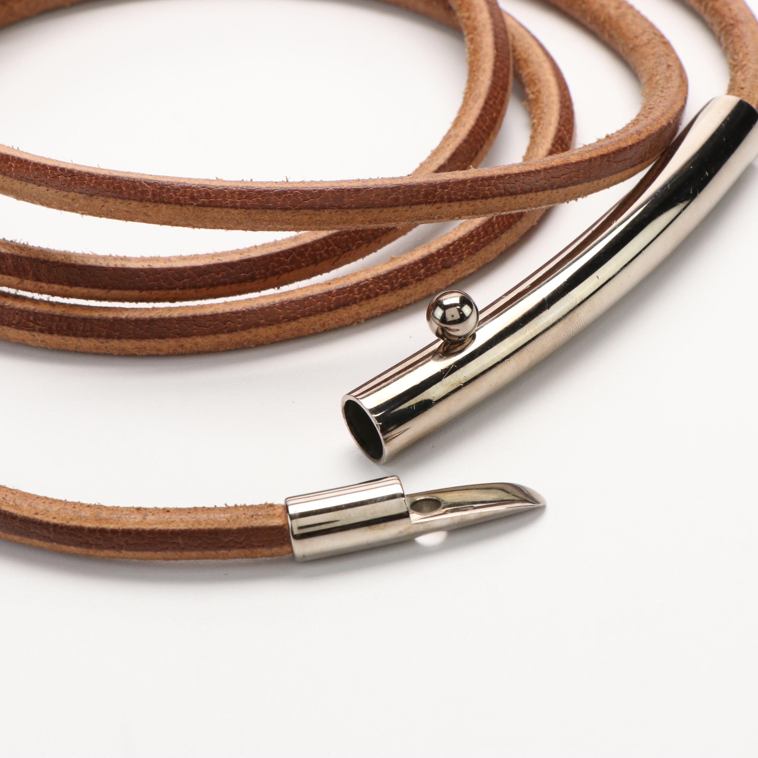 Hermès Double Tour Leather Rope Belt | EBTH