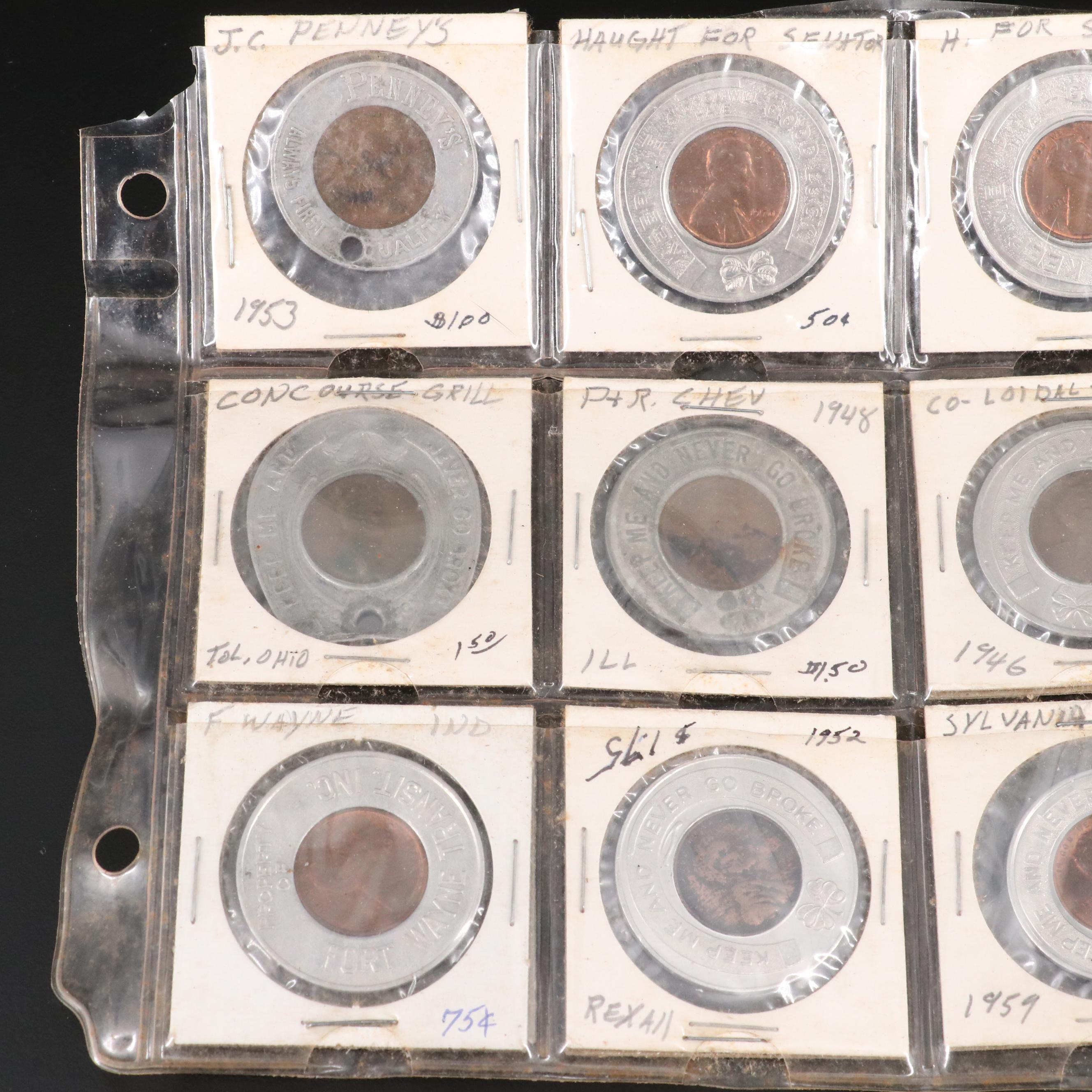 Collection of Eighteen Lucky Pennies and Nineteen Proof Jefferson ...