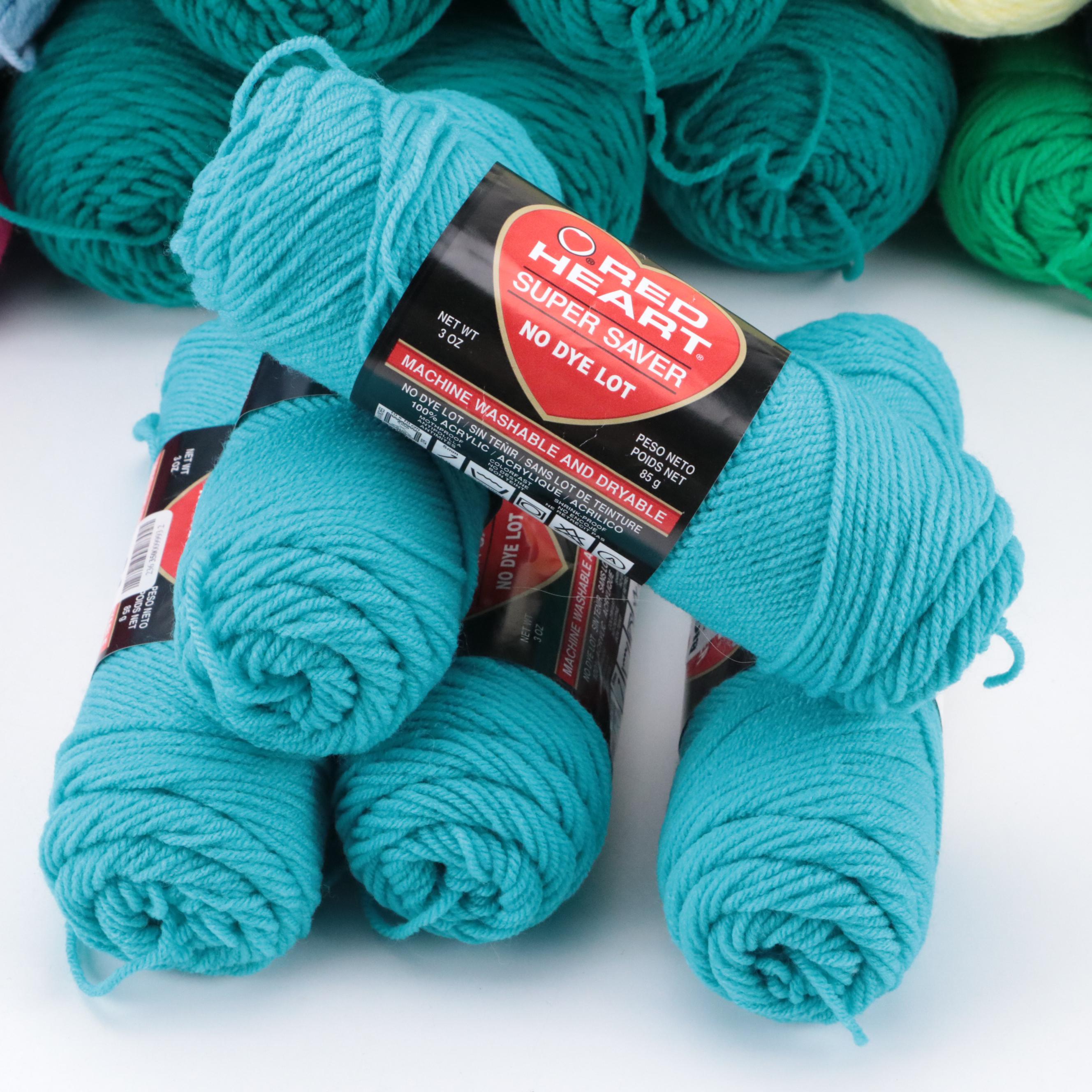 Red Heart and More Wool Yarn Skeins | EBTH