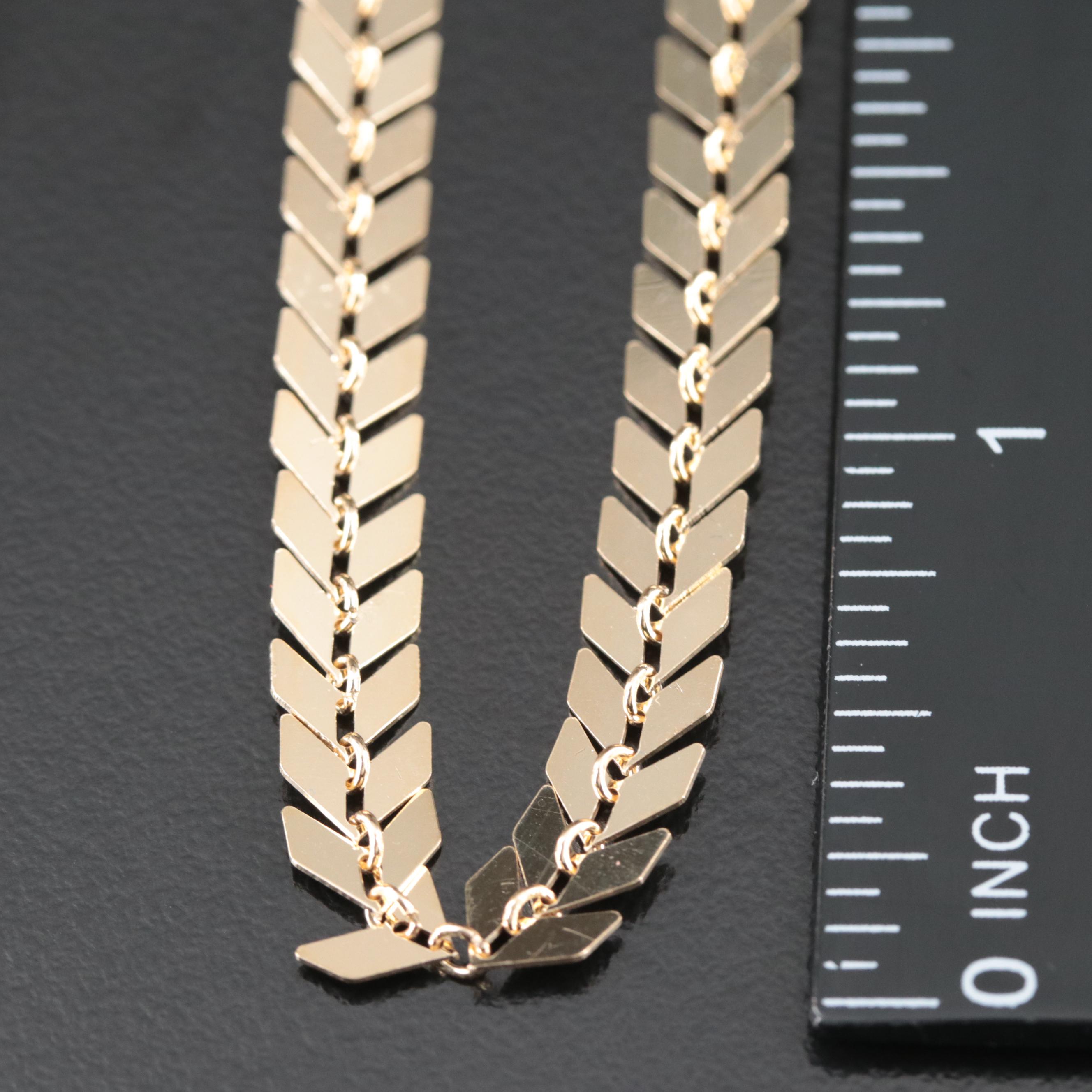 14K Chevron Necklace | EBTH