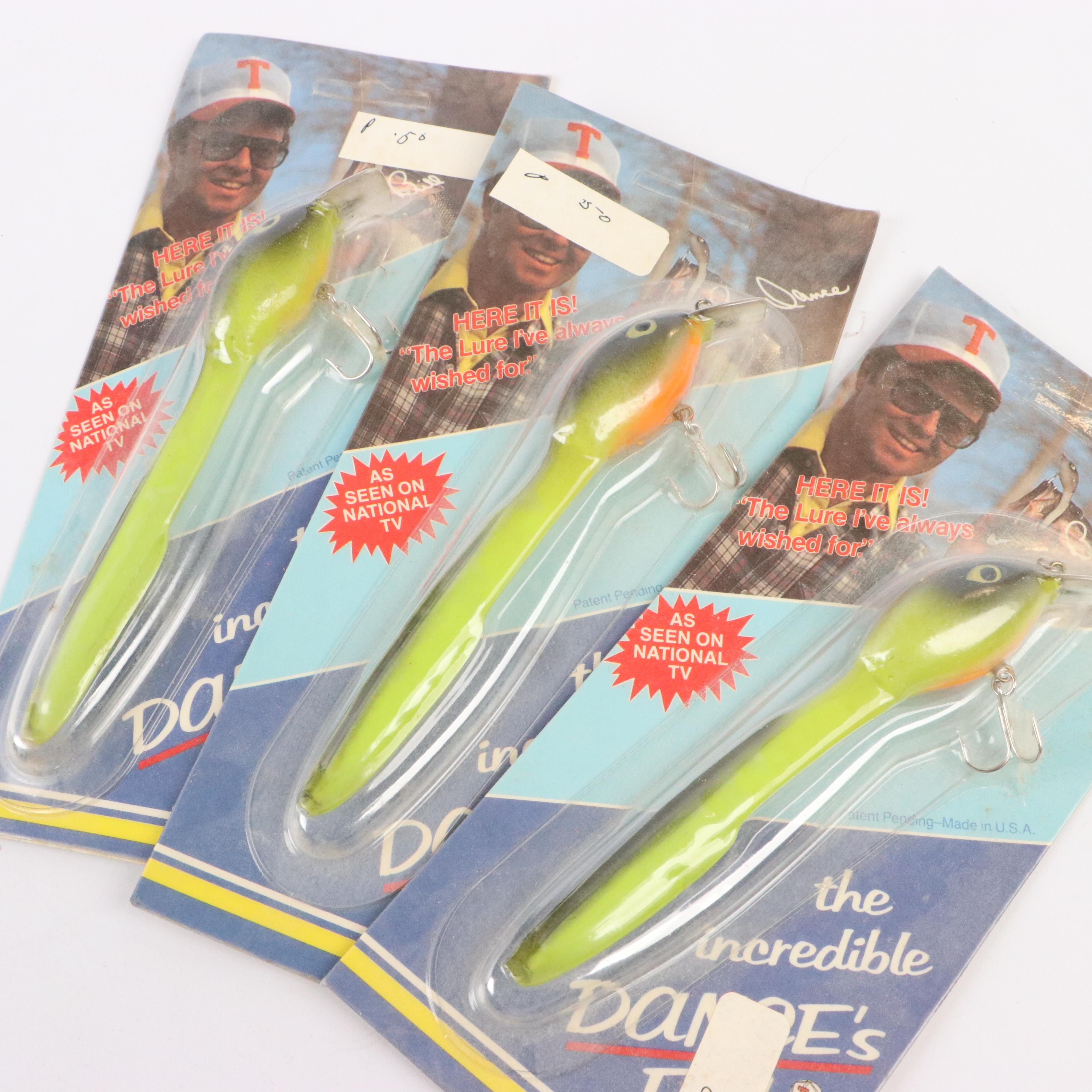 Fishing Lures Including the "Incredible DANCE'S EEL," and Fish Themed ...