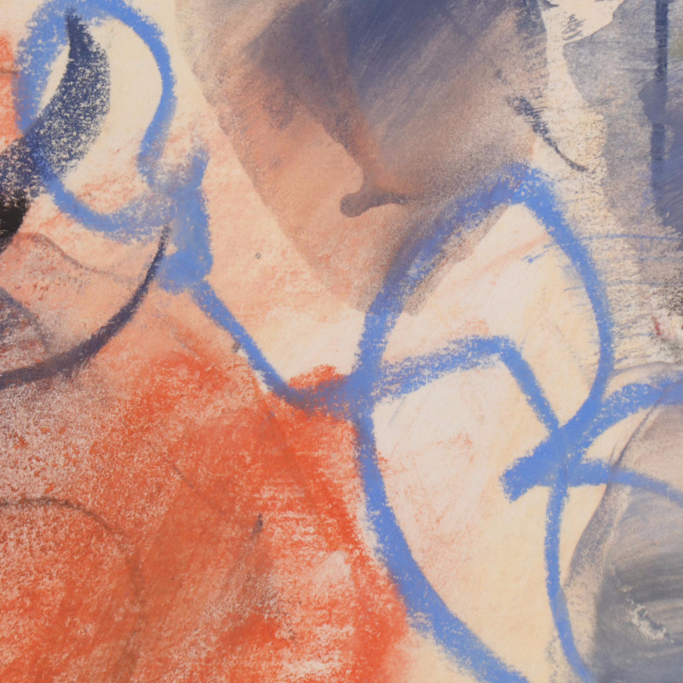 Jack Meanwell Modern Abstract Mixed Media Drawing, 1983 | EBTH