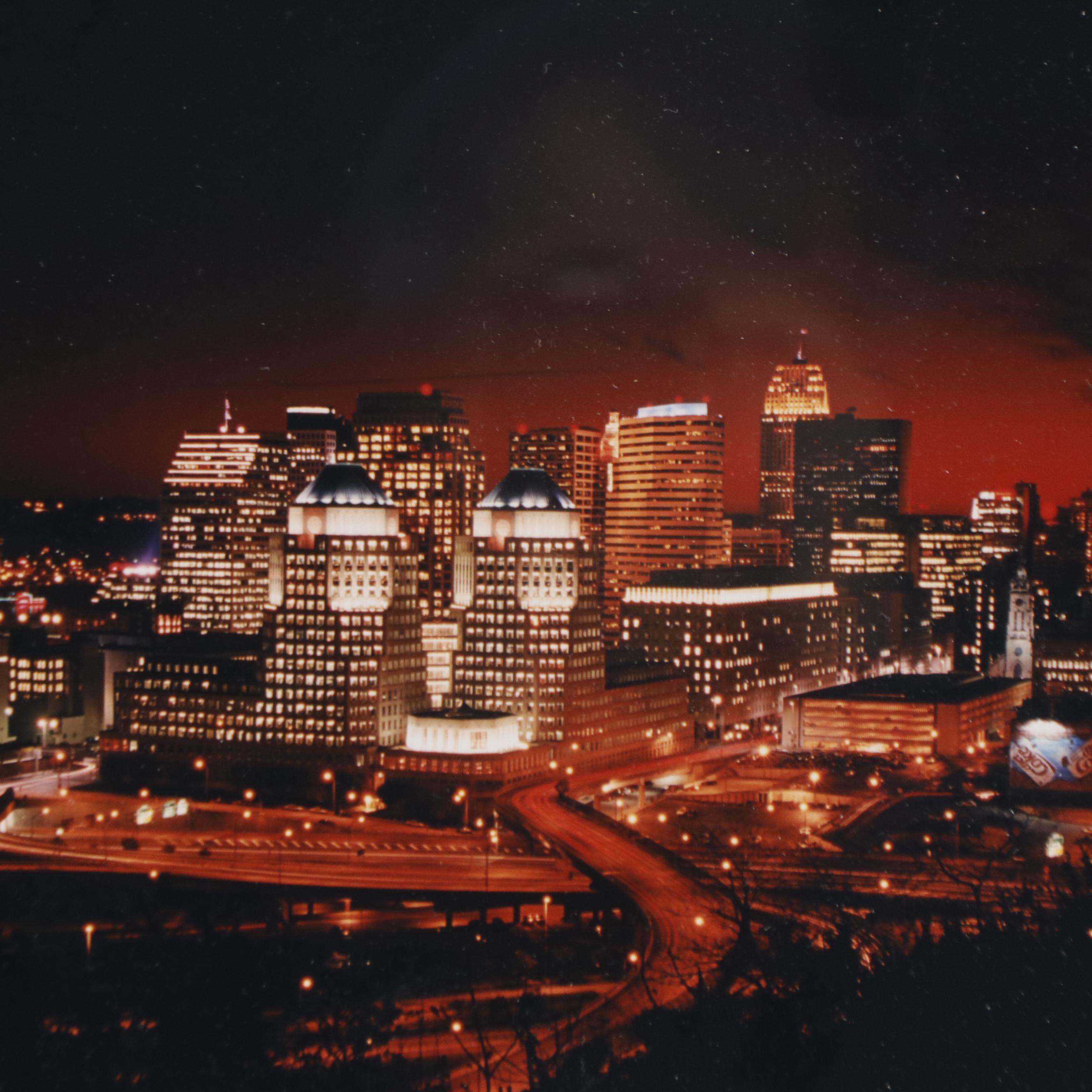 Chromogenic Color Photograph of Nocturne View of Downtown Cincinnati | EBTH
