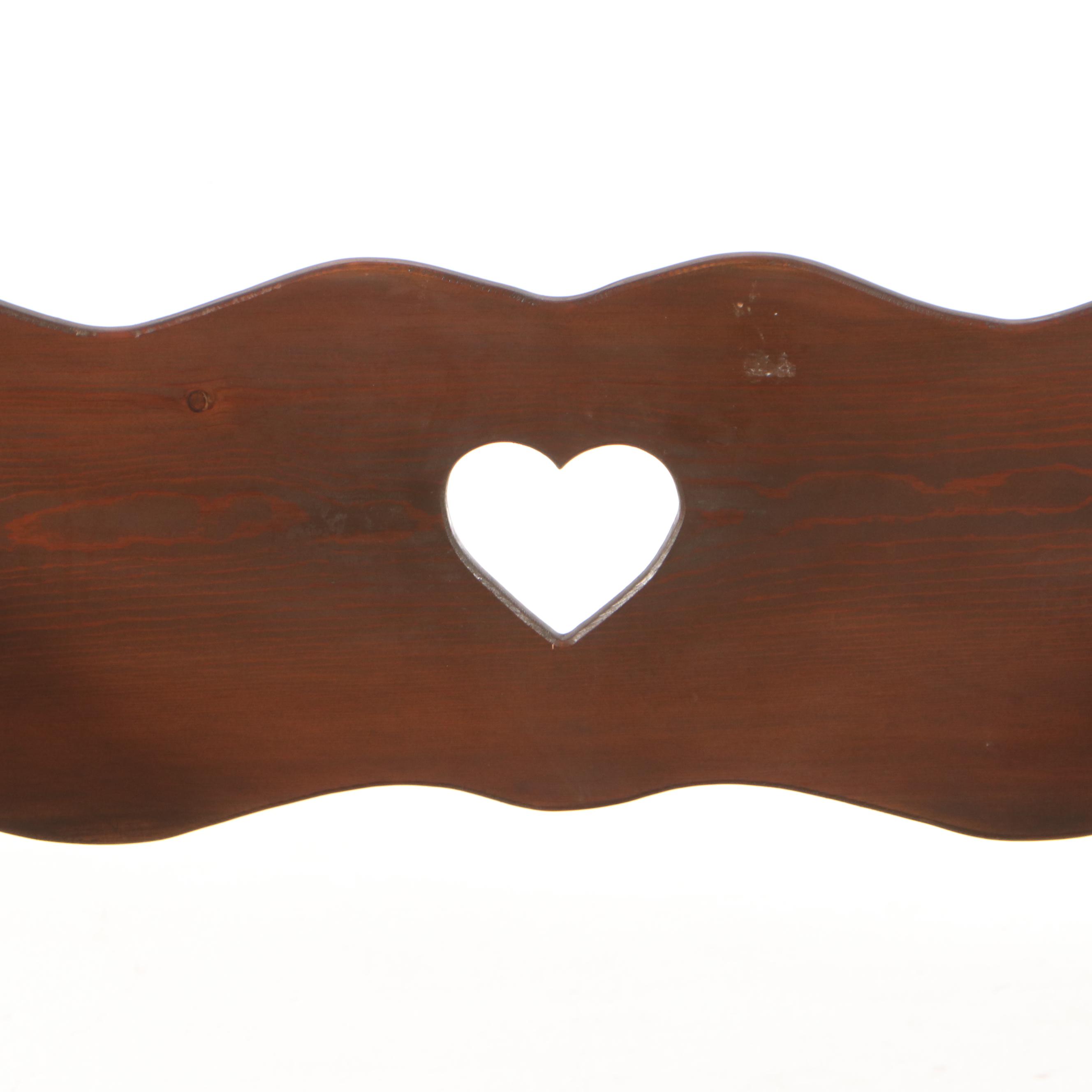 American Primitive Style Pine Bootjack Bench | EBTH