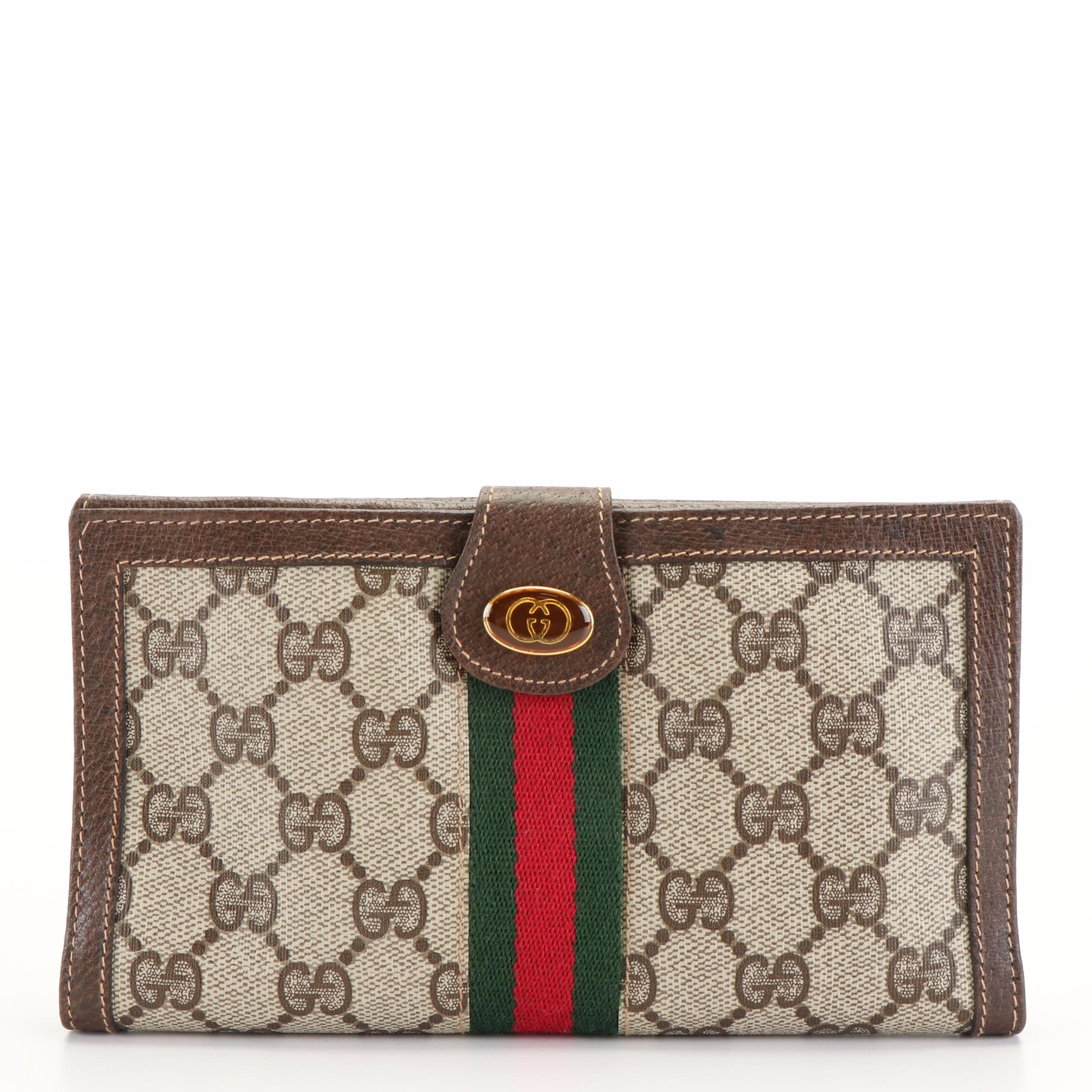 Gucci GG Supreme Sherry Line Long Wallet | Everything But The House