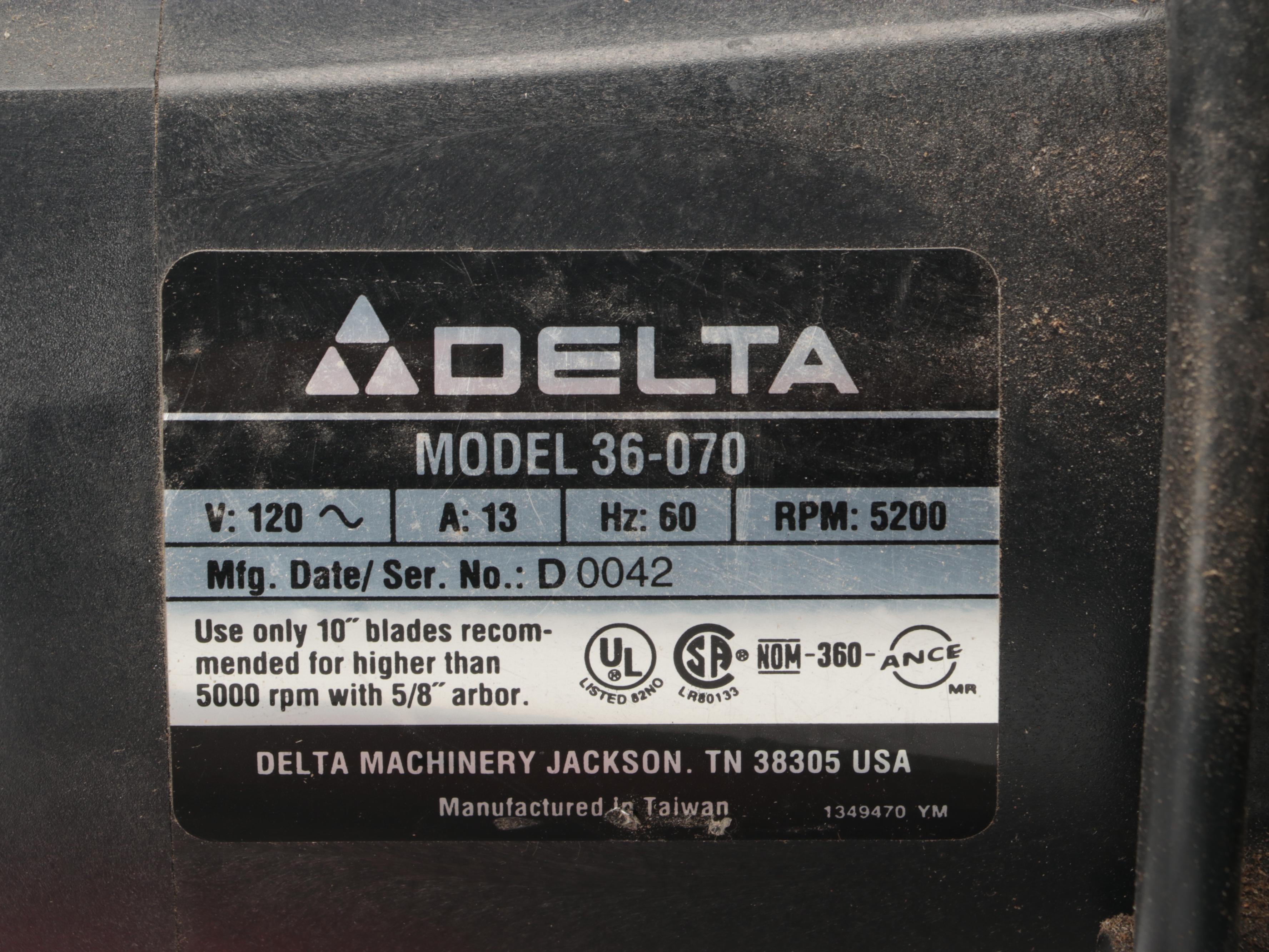 Delta Model 36-070 Miter Saw | EBTH