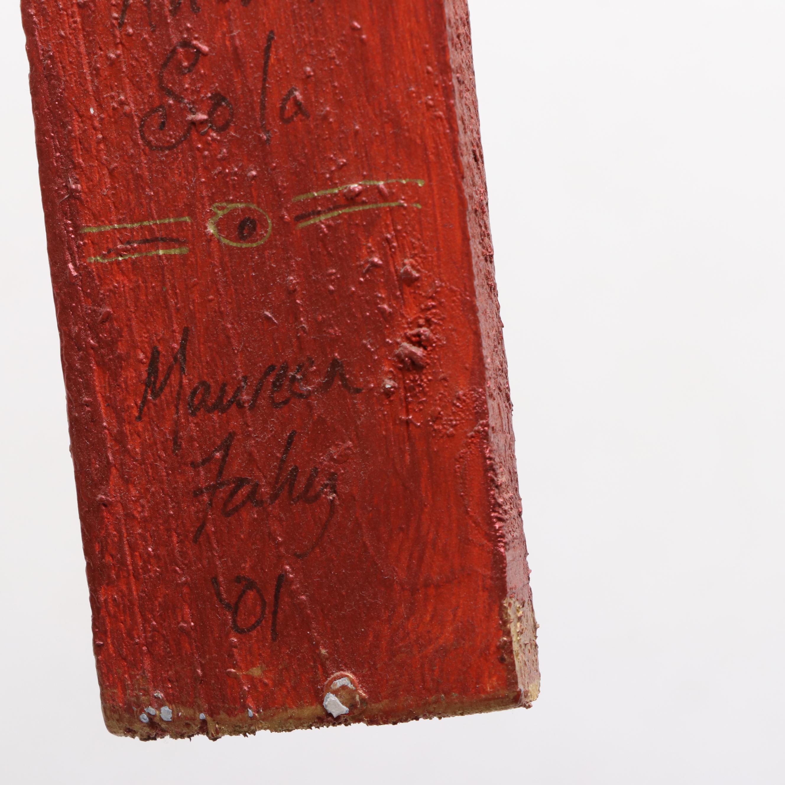 Maureen Fahy Mixed Media Cross with Anna Arnold "Golden Spirit" Glitter ...