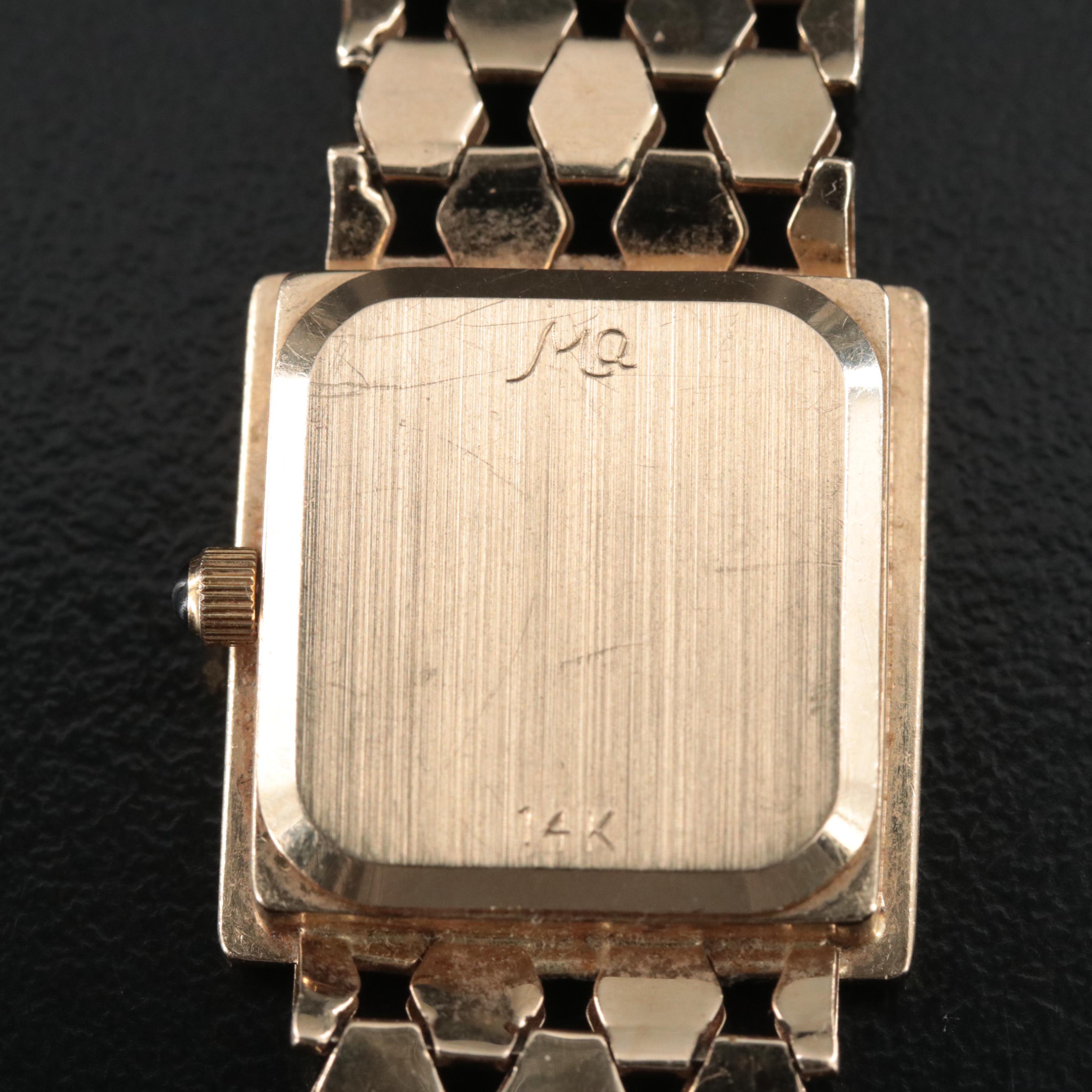 14K Michael Anthony Diamond Bezel Quartz Watch | EBTH