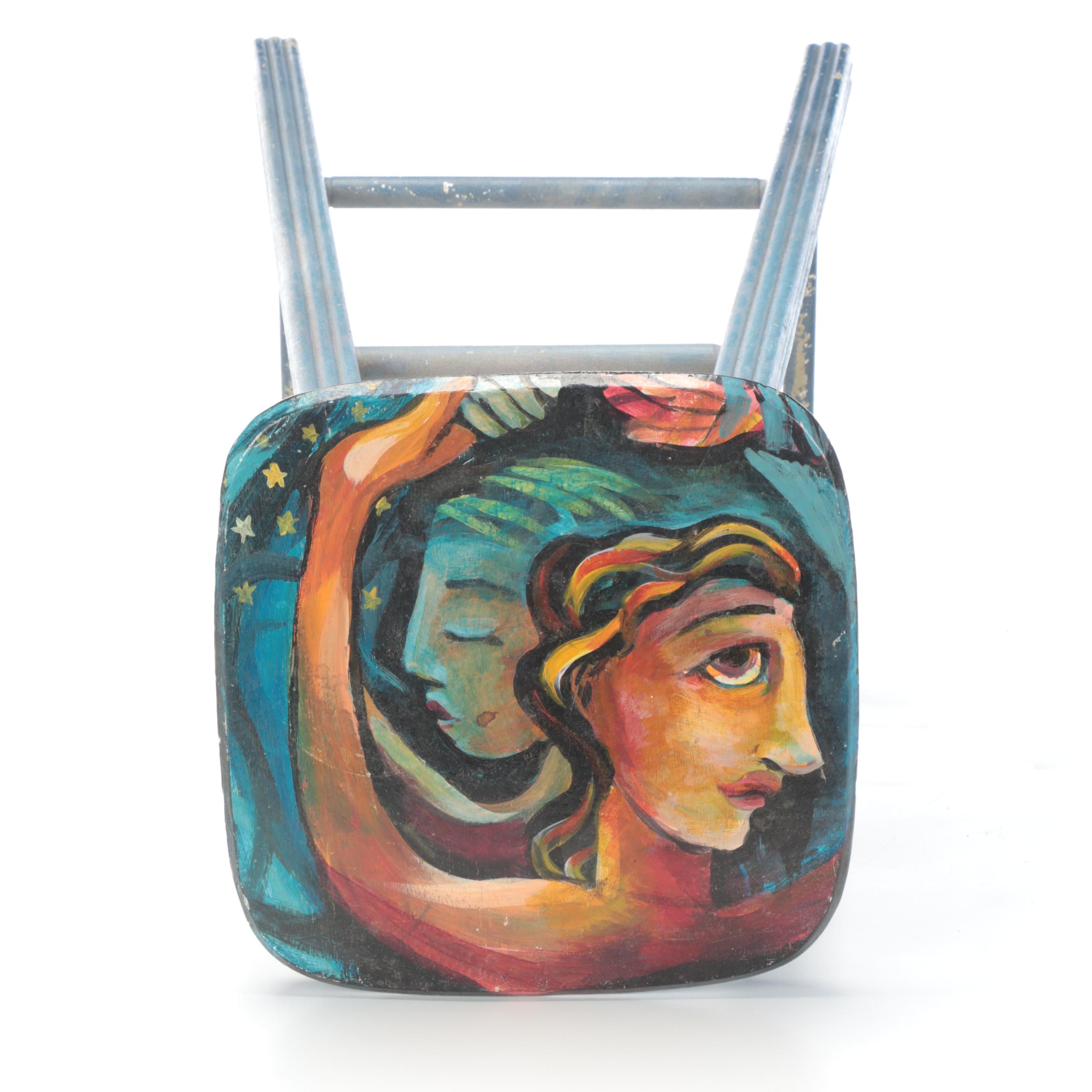 Singer Model 347 Turquoise Sewing Machine with Table and Stool | EBTH