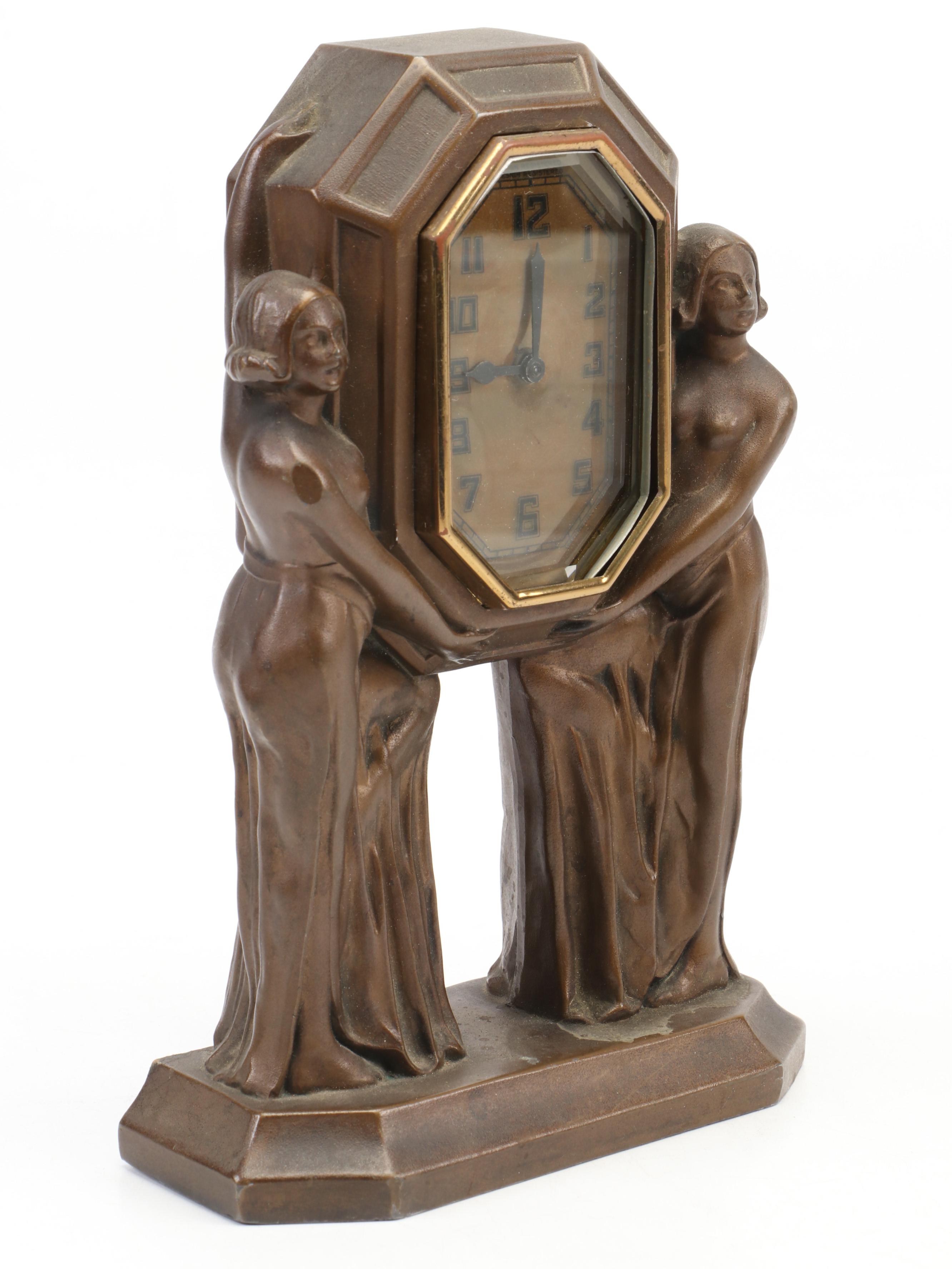 The Lux Clock Mfg. Co. and German Art Nouveau Desk Clocks | EBTH