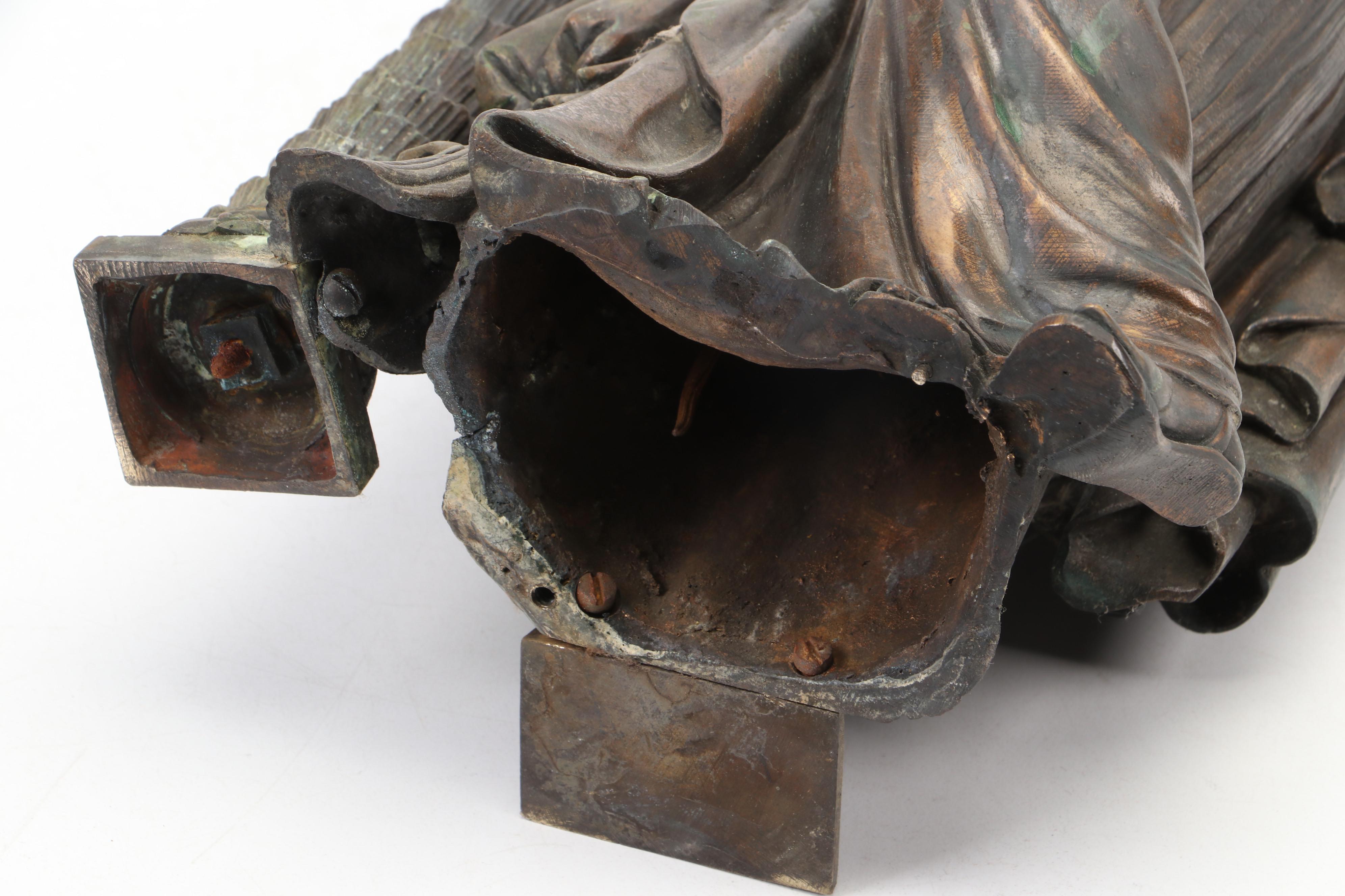 Art Nouveau Style Gilt Cast Metal Sculpture of the Muse of Theater ...