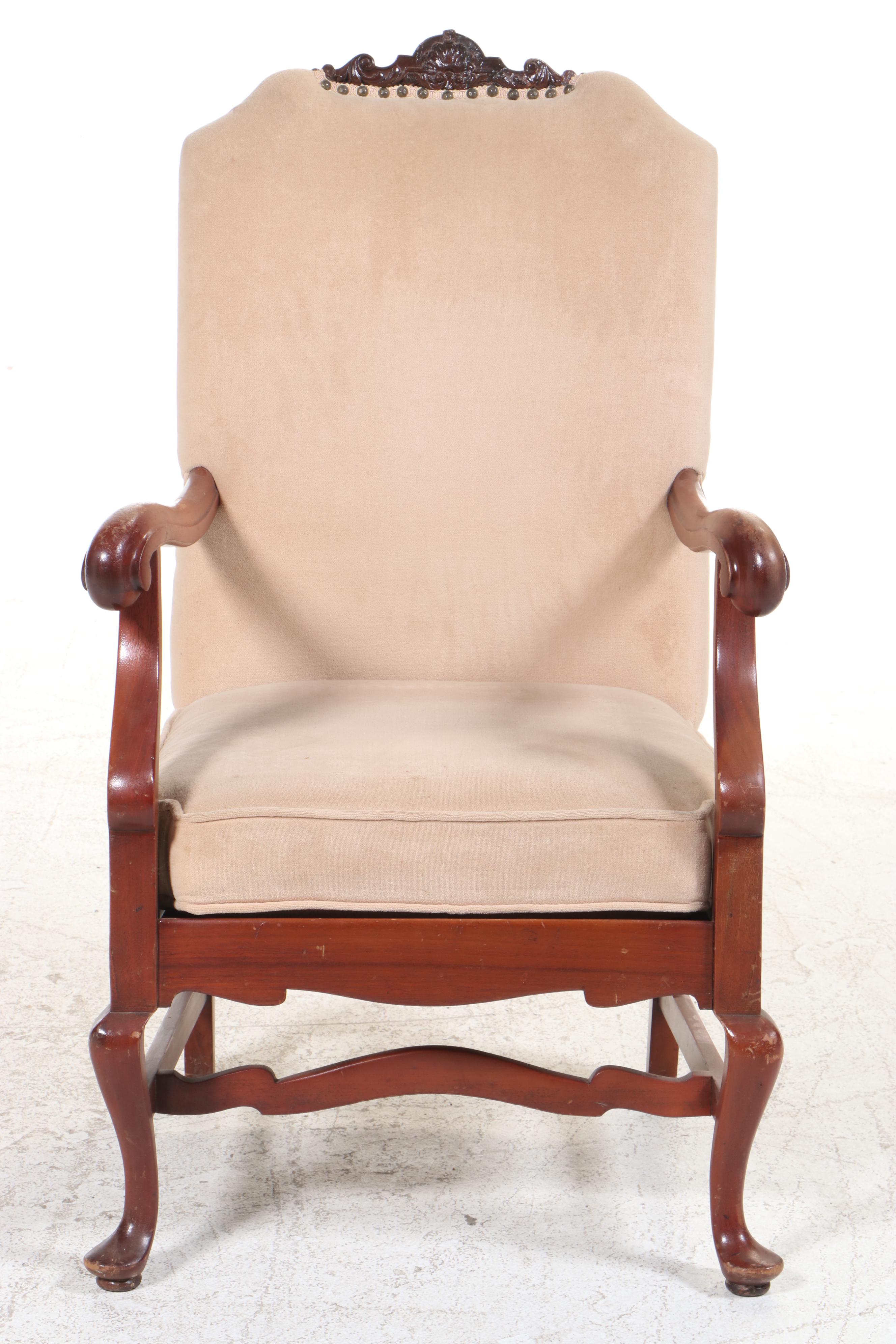 F.H. Conant's Sons Queen Anne Style Mahogany Armchair, Early 20th ...