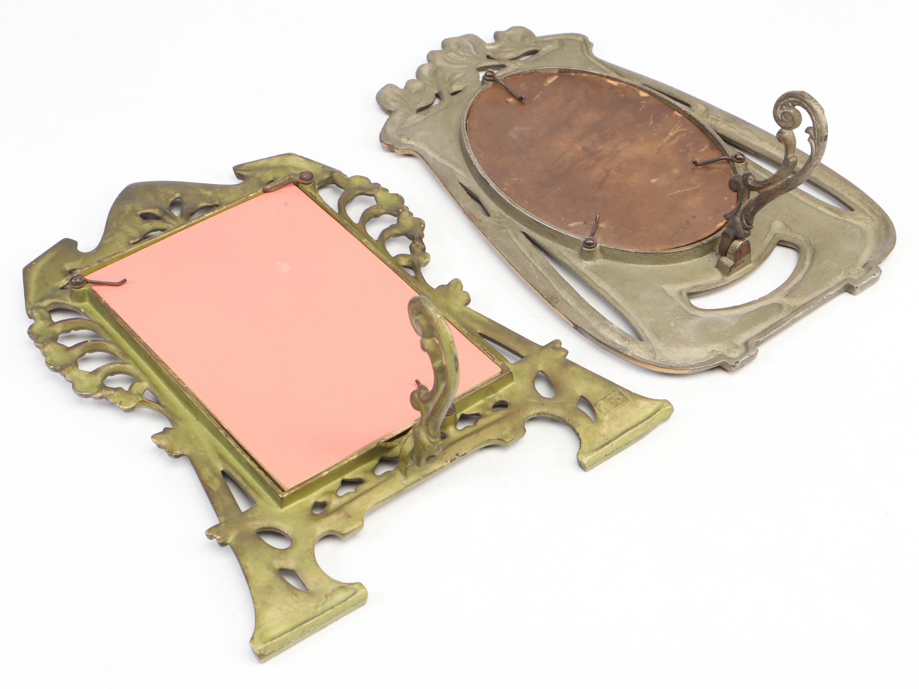 Art Nouveau Cast Metal Frames with Folding Easel Supports | EBTH