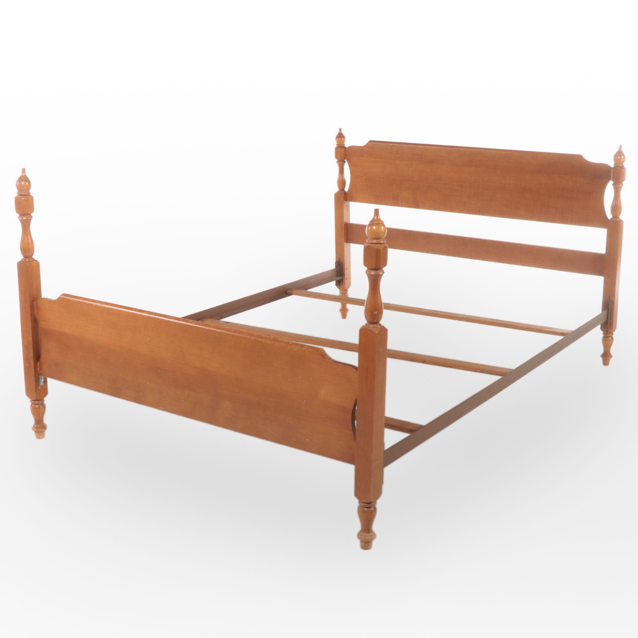 American Empire Style Maple Full Size Bed Frame | EBTH