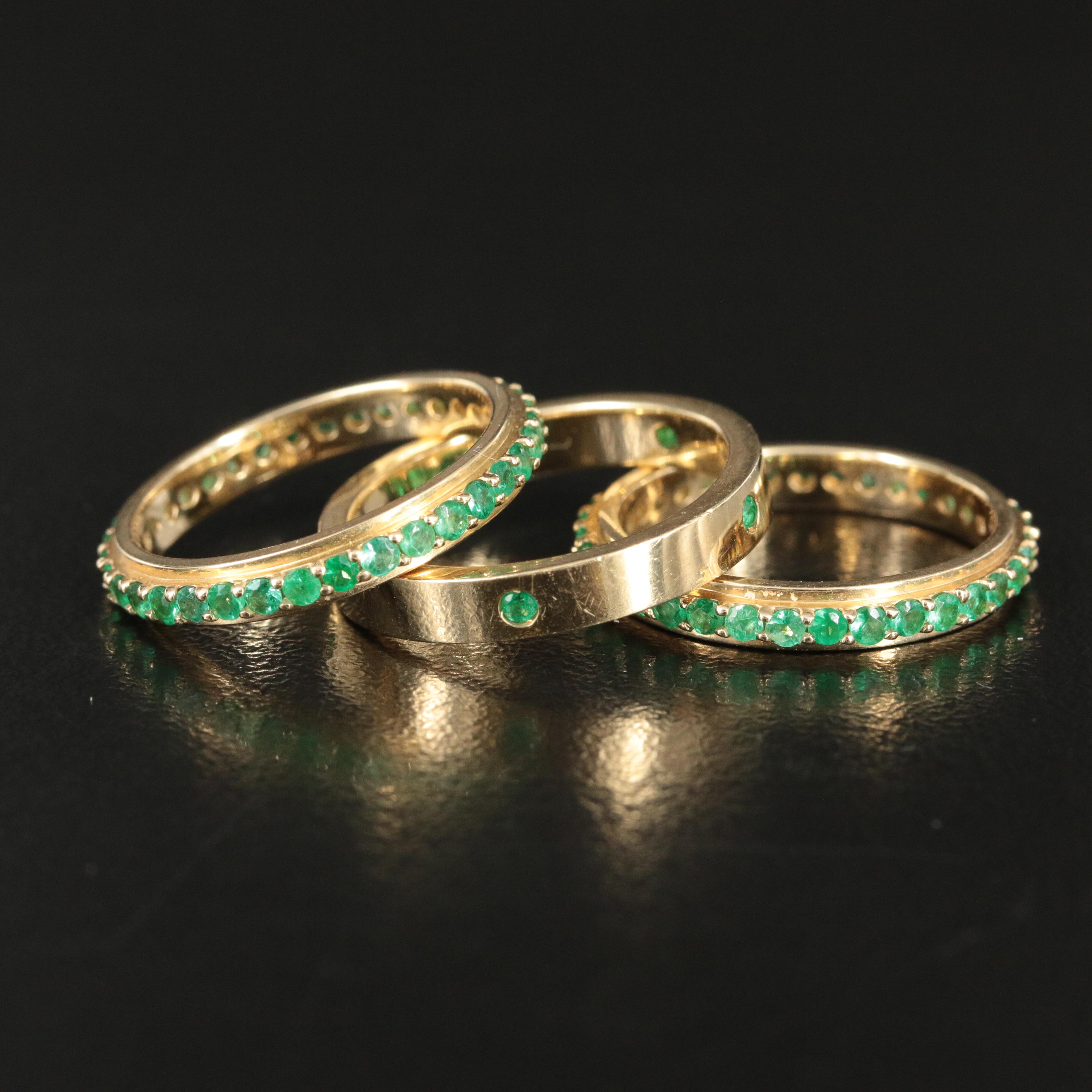 Shylee Rose 14K Emerald Stackable Eternity Ring Set | Everything But ...
