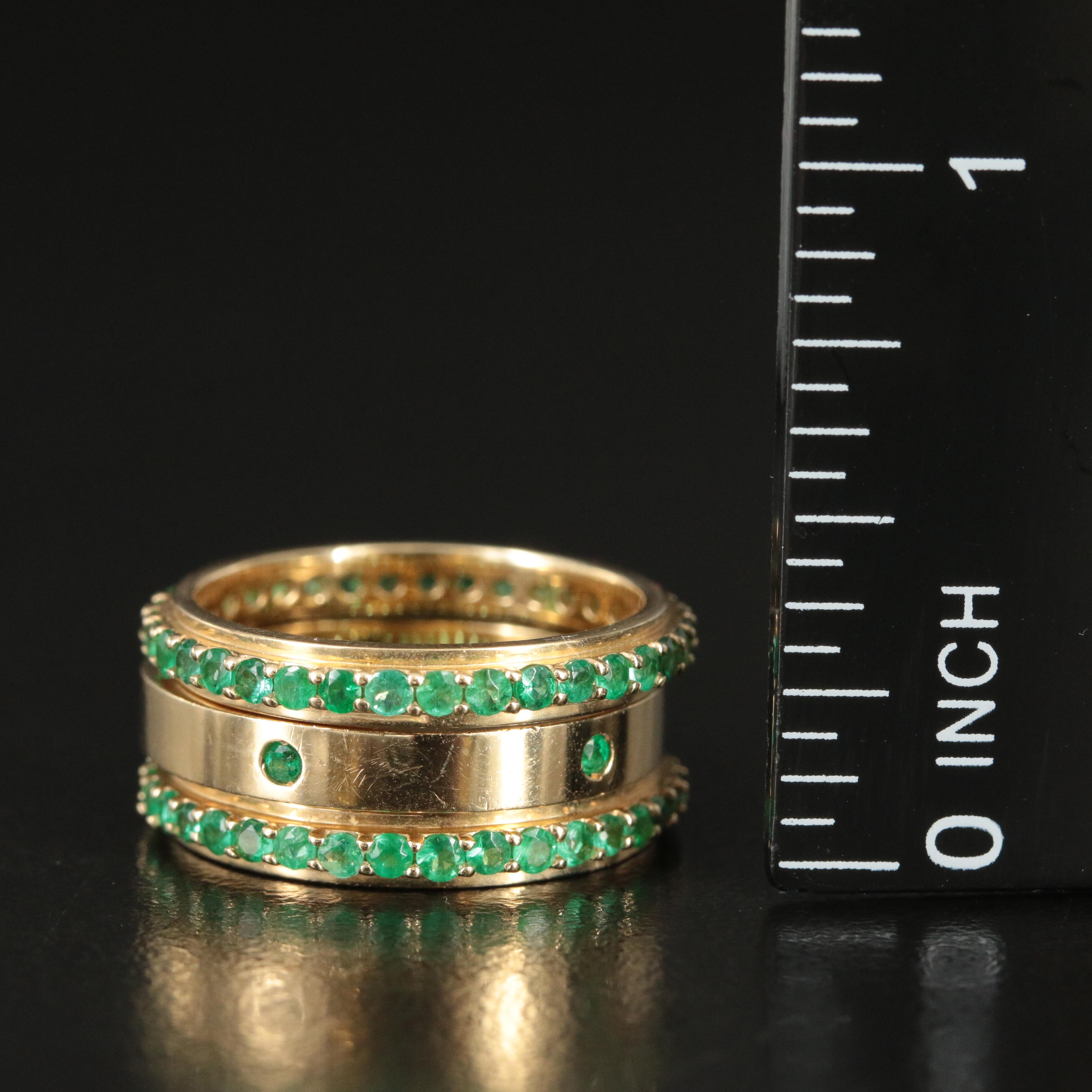 Shylee Rose 14K Emerald Stackable Eternity Ring Set | Everything But ...