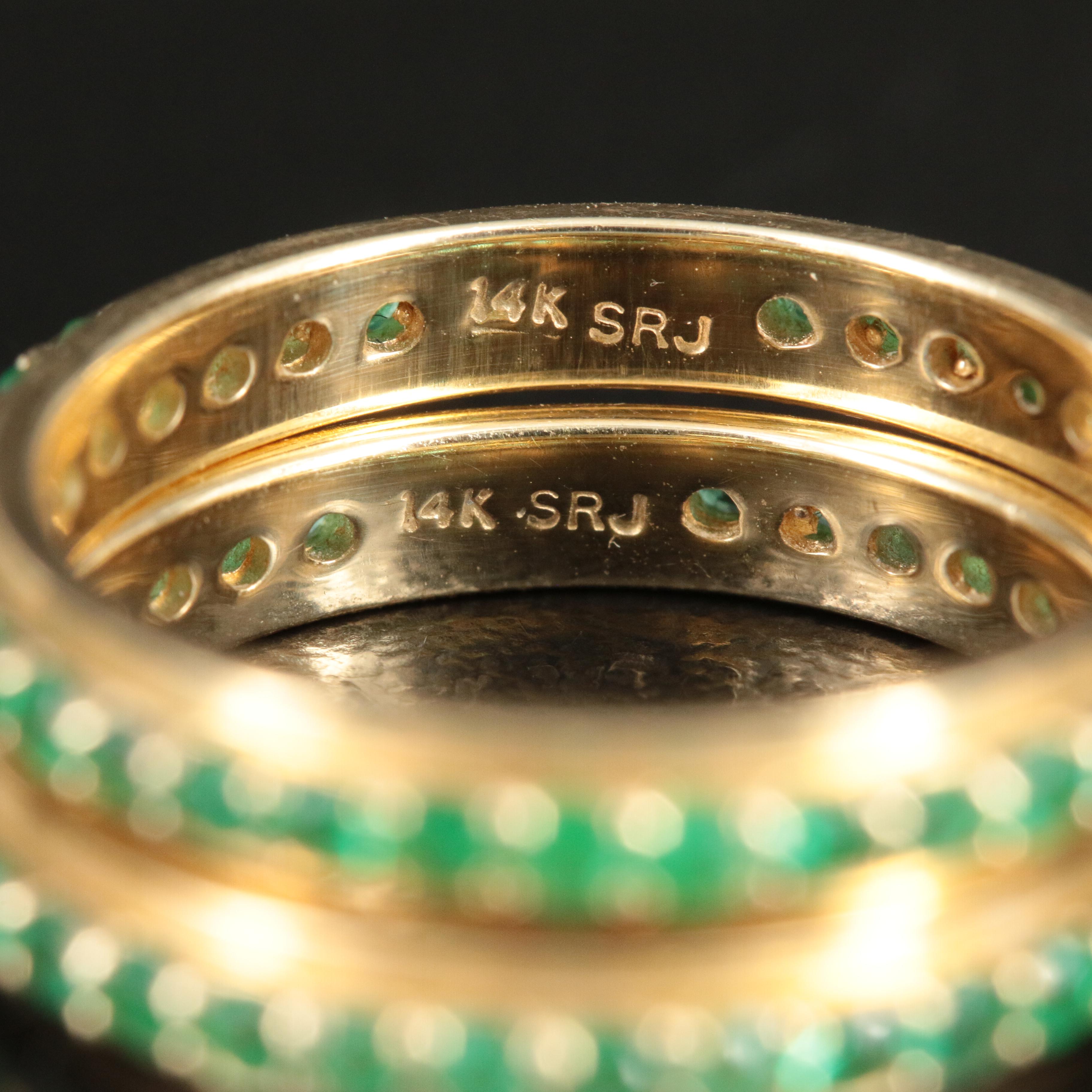 Shylee Rose 14K Emerald Stackable Eternity Ring Set | Everything But ...