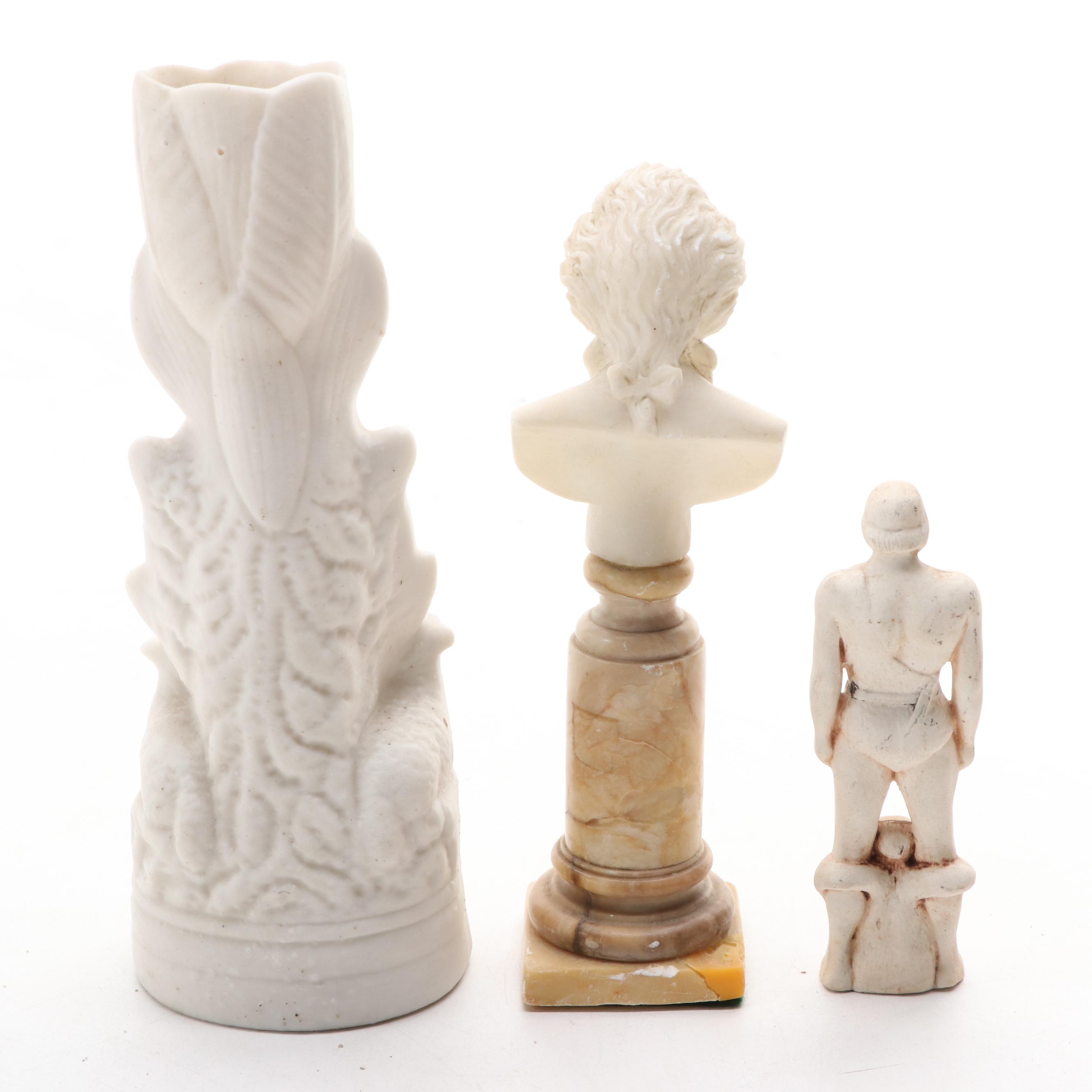 United States Pottery Co. Parian Ware Vase with Neoclassical Style ...