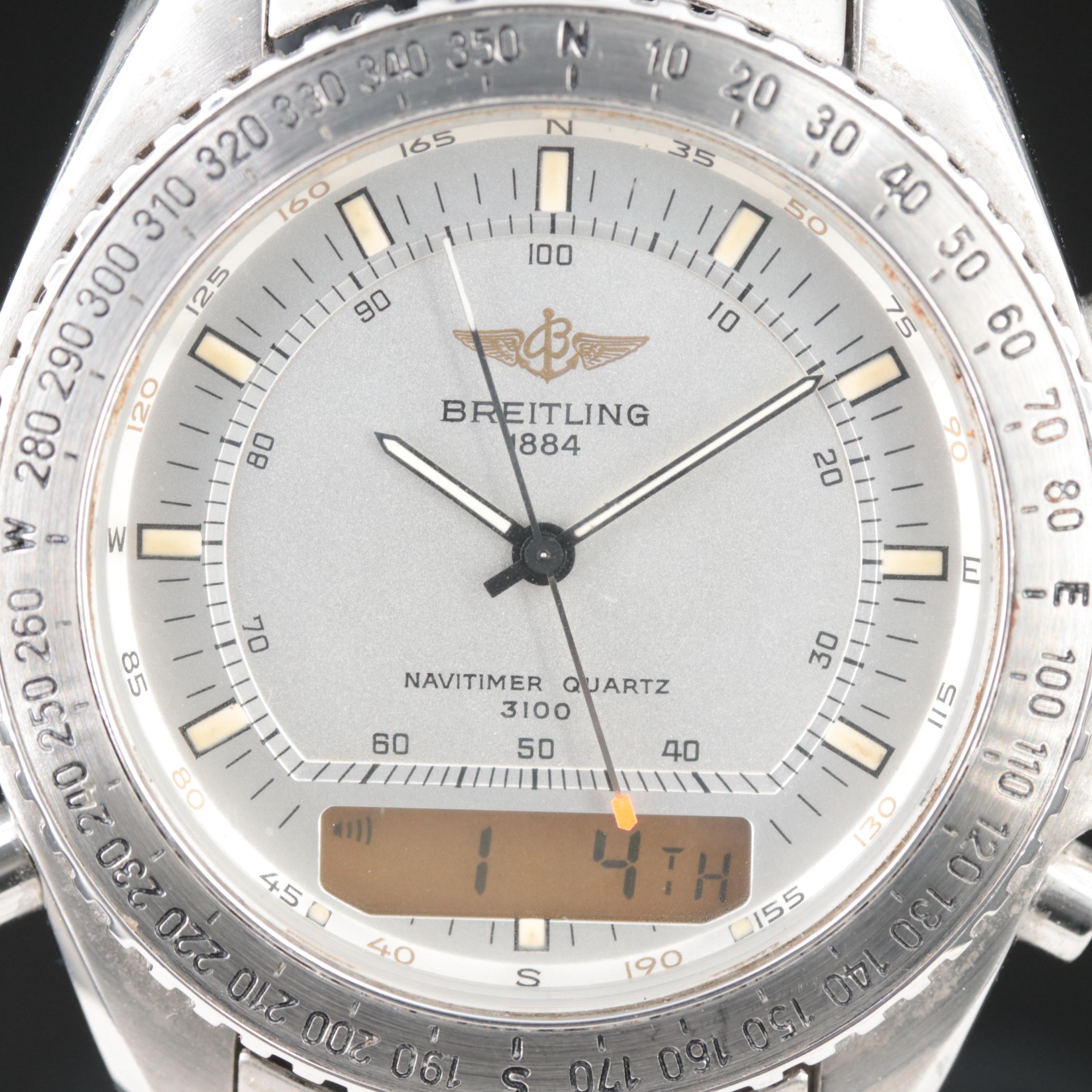 Breitling New Pluton Navitimer Quartz Wristwatch | Everything But The House