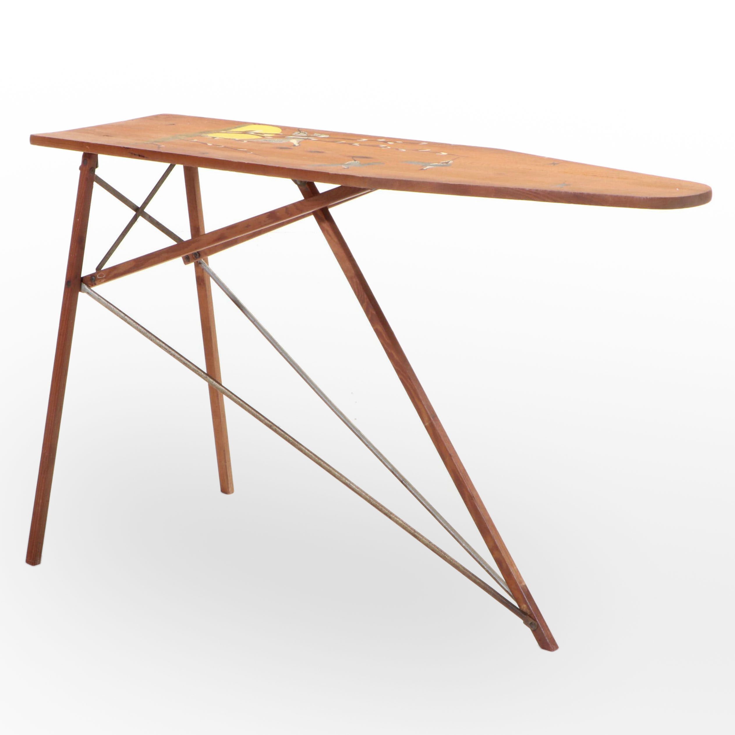 Paint-Decorated Pine Ironing Board with Geese, Early 20th Century and ...