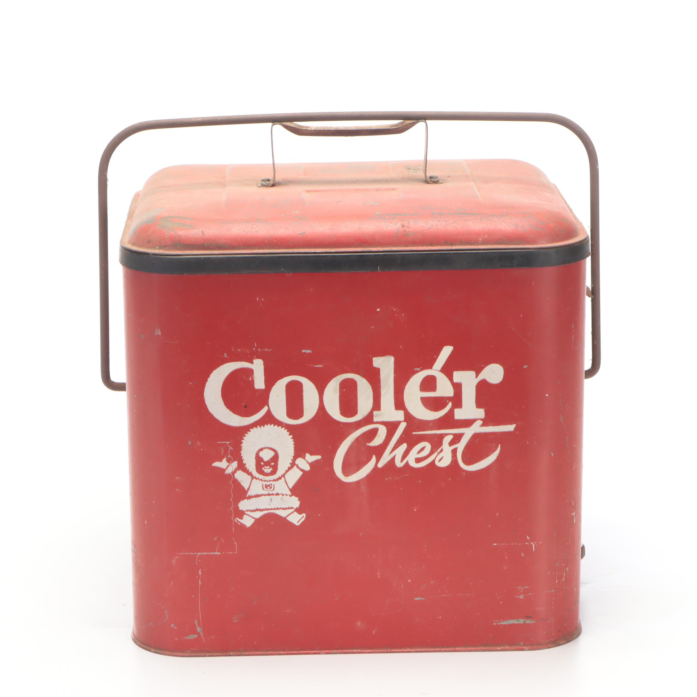 Eskimo Cooler Chest with Tray, Mid-20th Century | EBTH
