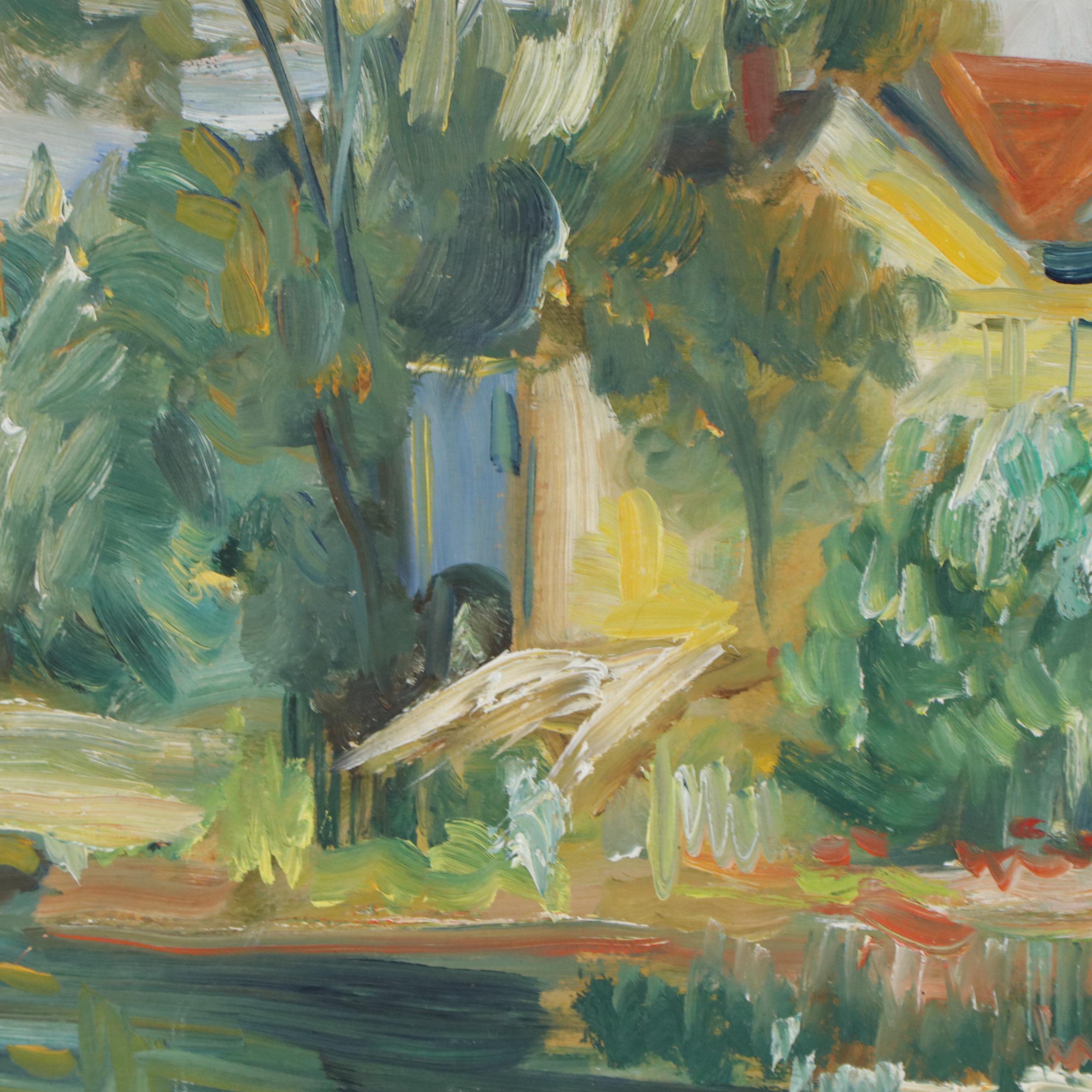 Michael Salvatore Abbate Oil Painting of House in a Rural Landscape | EBTH