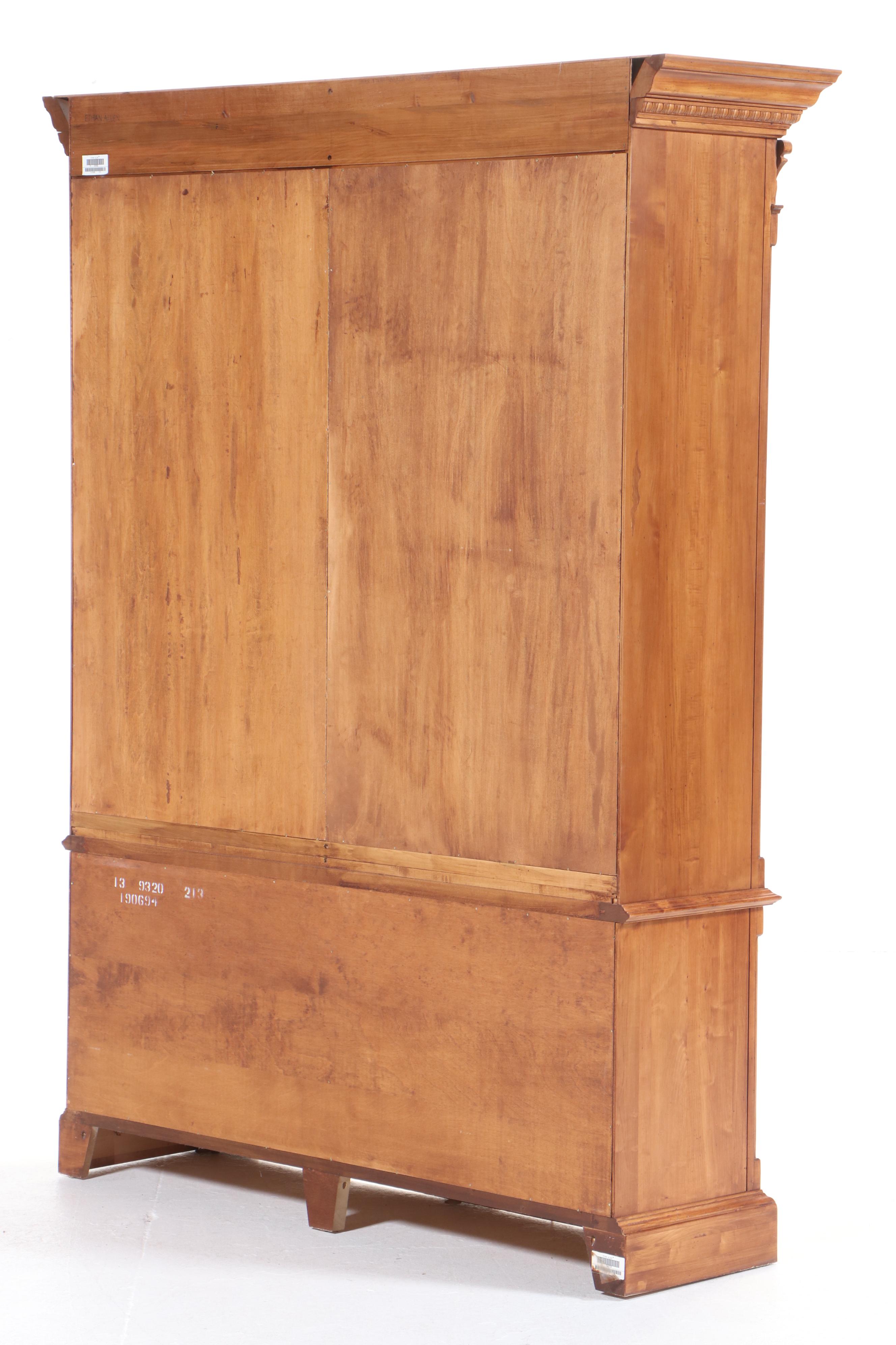 Ethan Allen "Legacy Collection" Maple Double-Arch Library Bookcase | EBTH