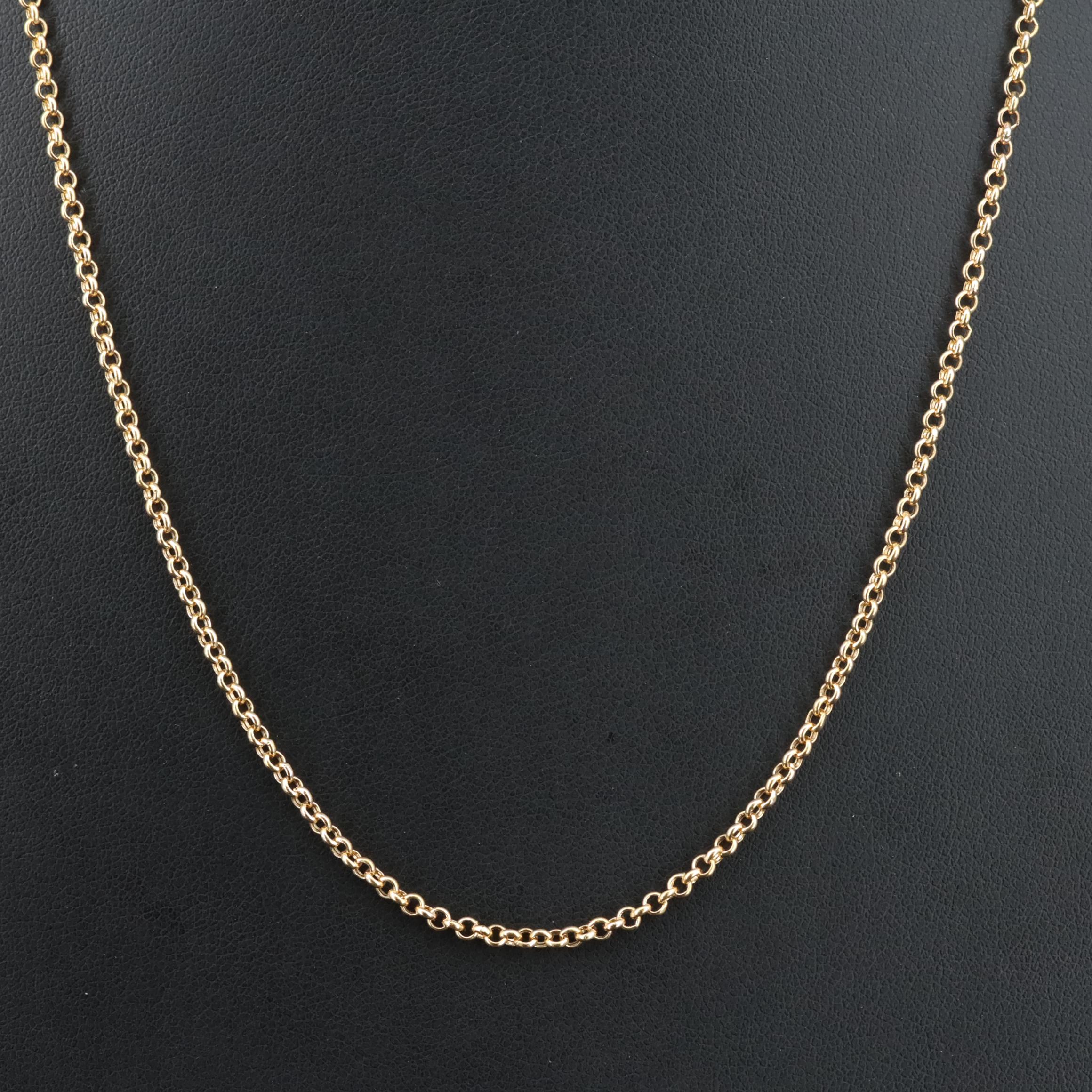 14K Rolo Chain Necklace | EBTH