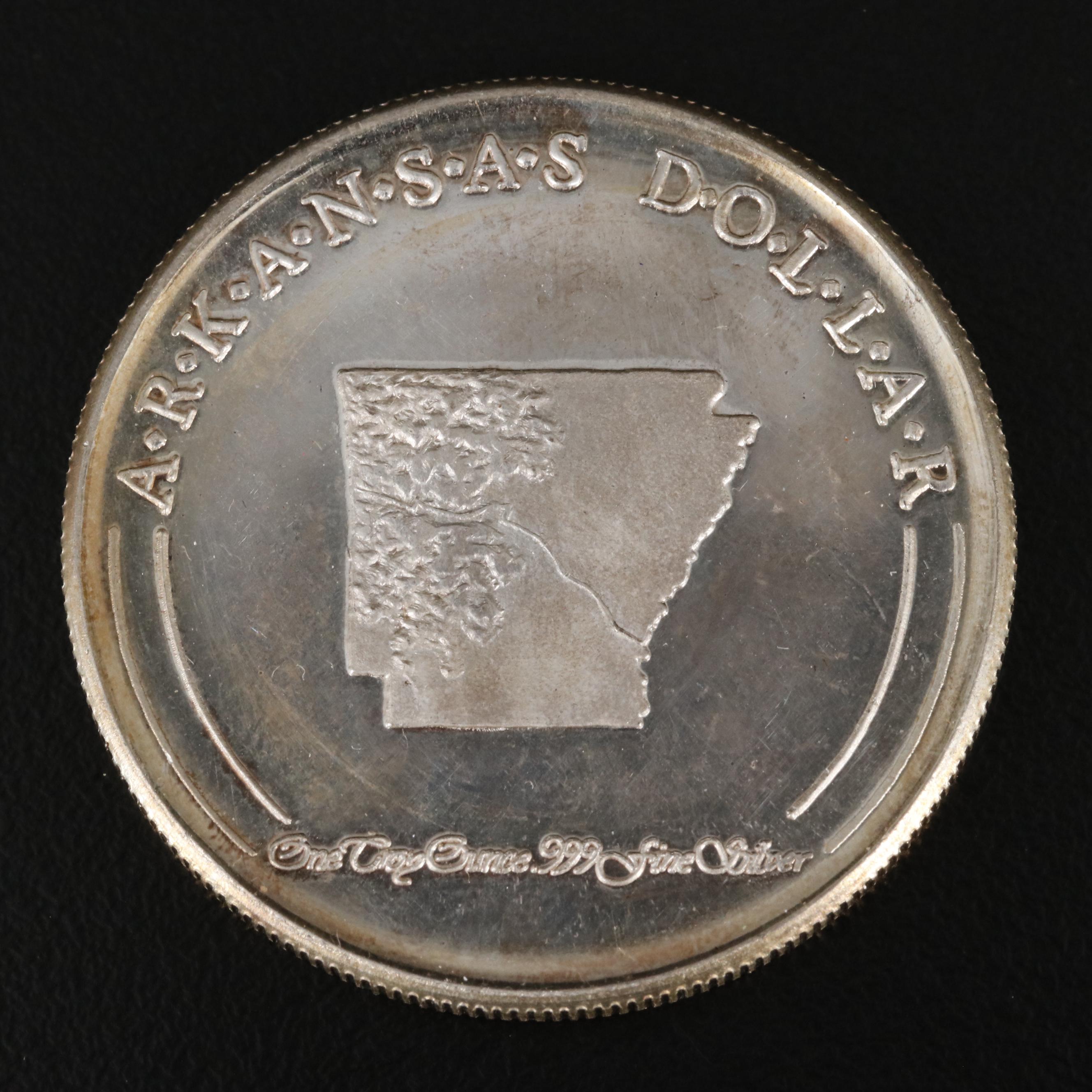 Arkansas Commemorative 1-Oz. Fine Silver Round | EBTH