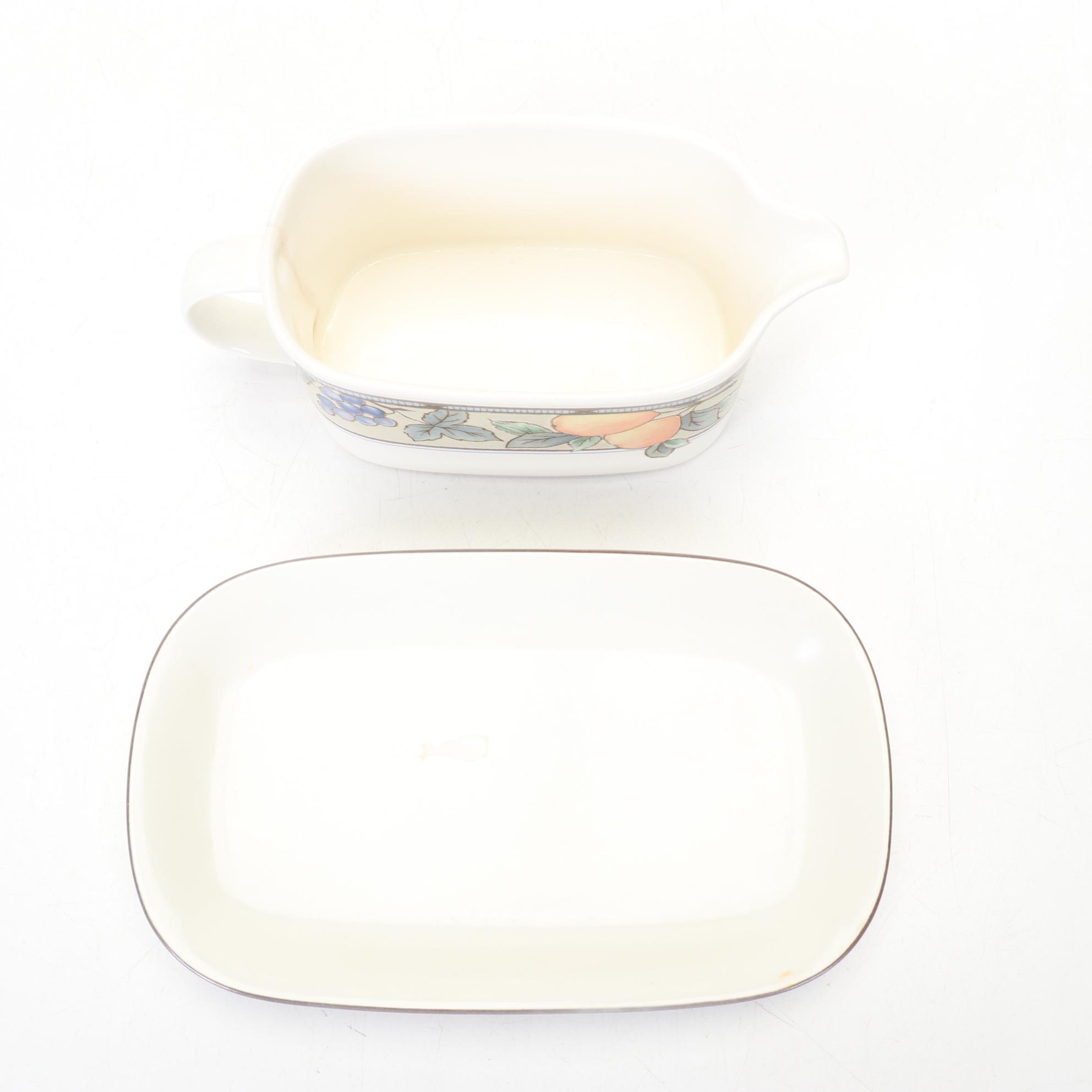 Mikasa "Intaglio" and "Garden Harvest" Dinnerware and Canister Set | EBTH
