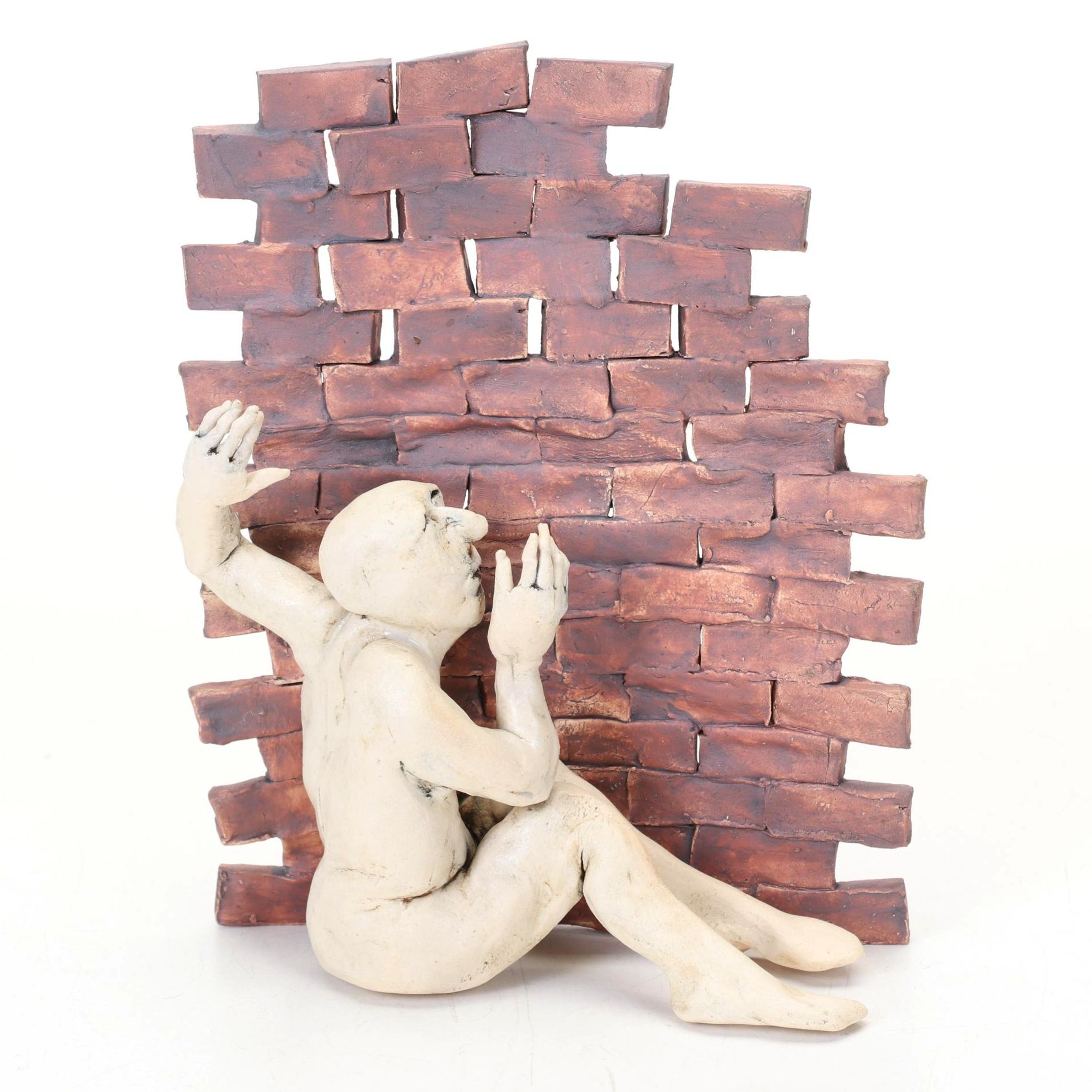 Aggie Zed Ceramic Sculpture "Brickman" | EBTH