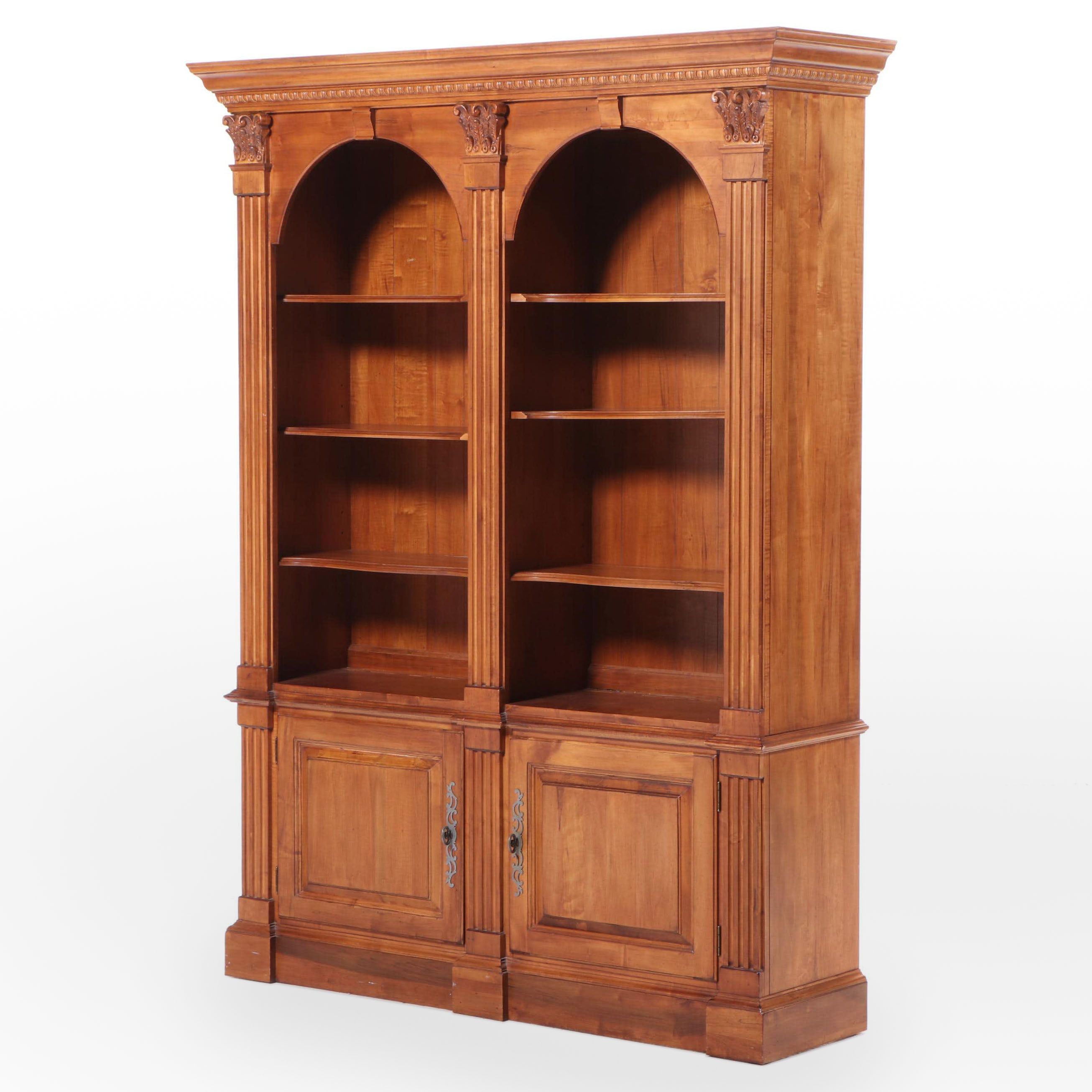Ethan Allen "Legacy Collection" Maple Double-Arch Library Bookcase | EBTH