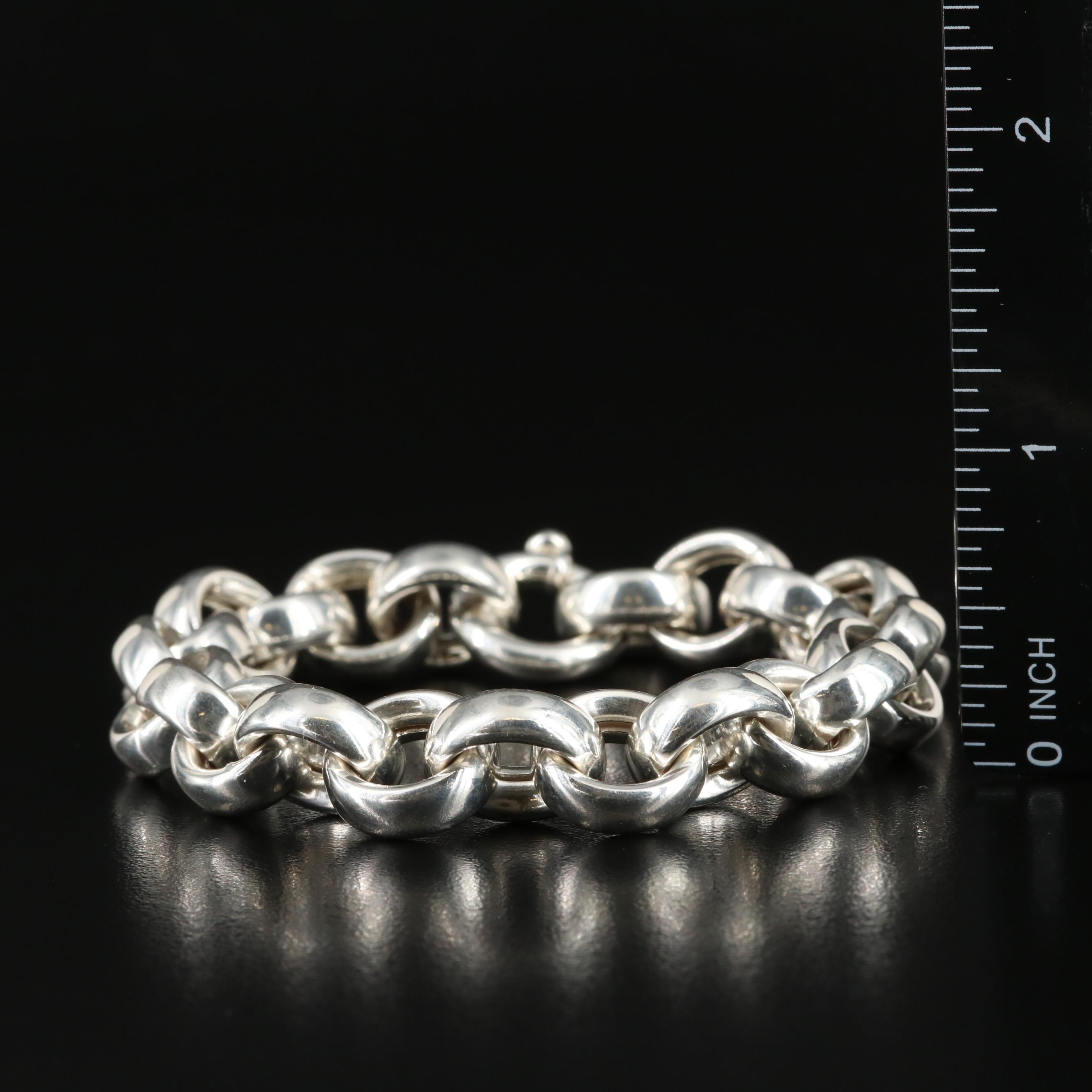 Italian Sterling Rolo Chain Bracelet | EBTH