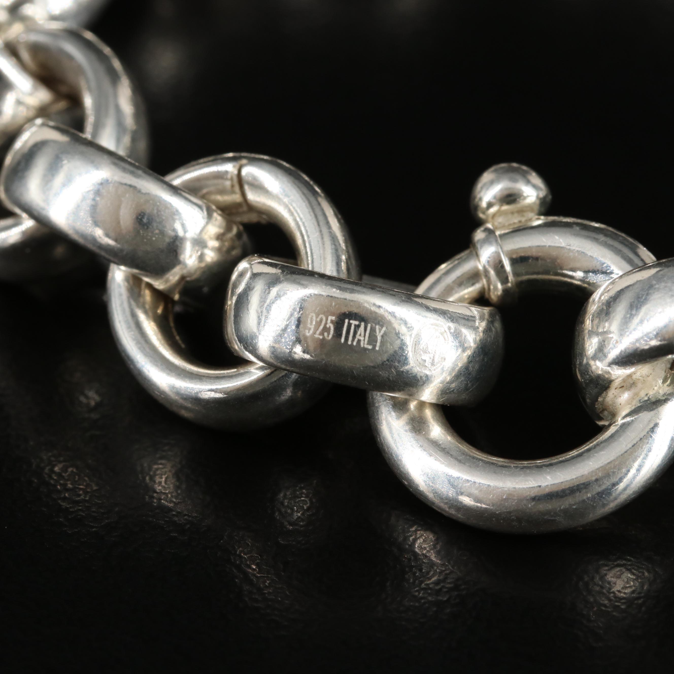 Italian Sterling Rolo Chain Bracelet | EBTH