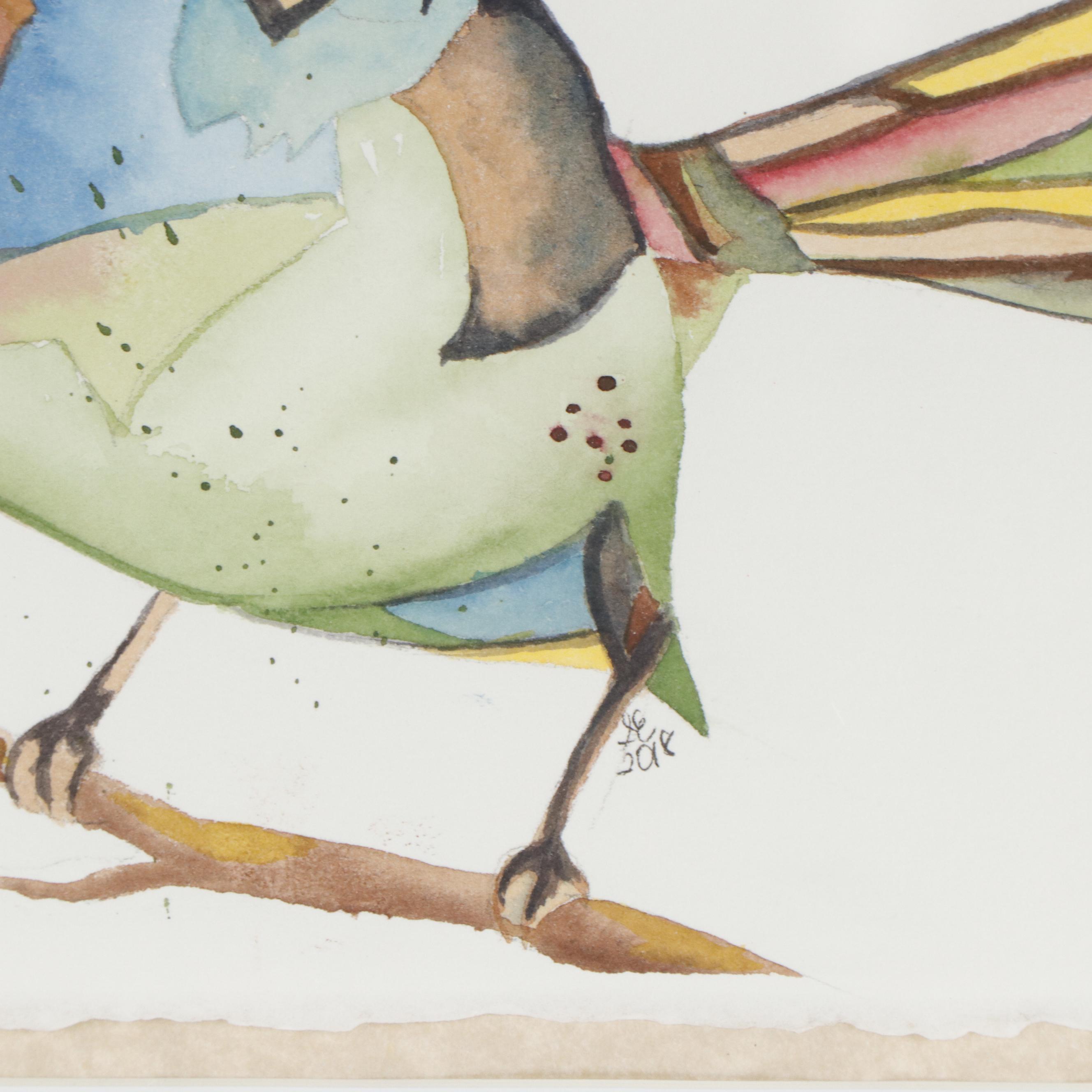 Abstract Watercolor Painting of Sparrow, 2018 | EBTH