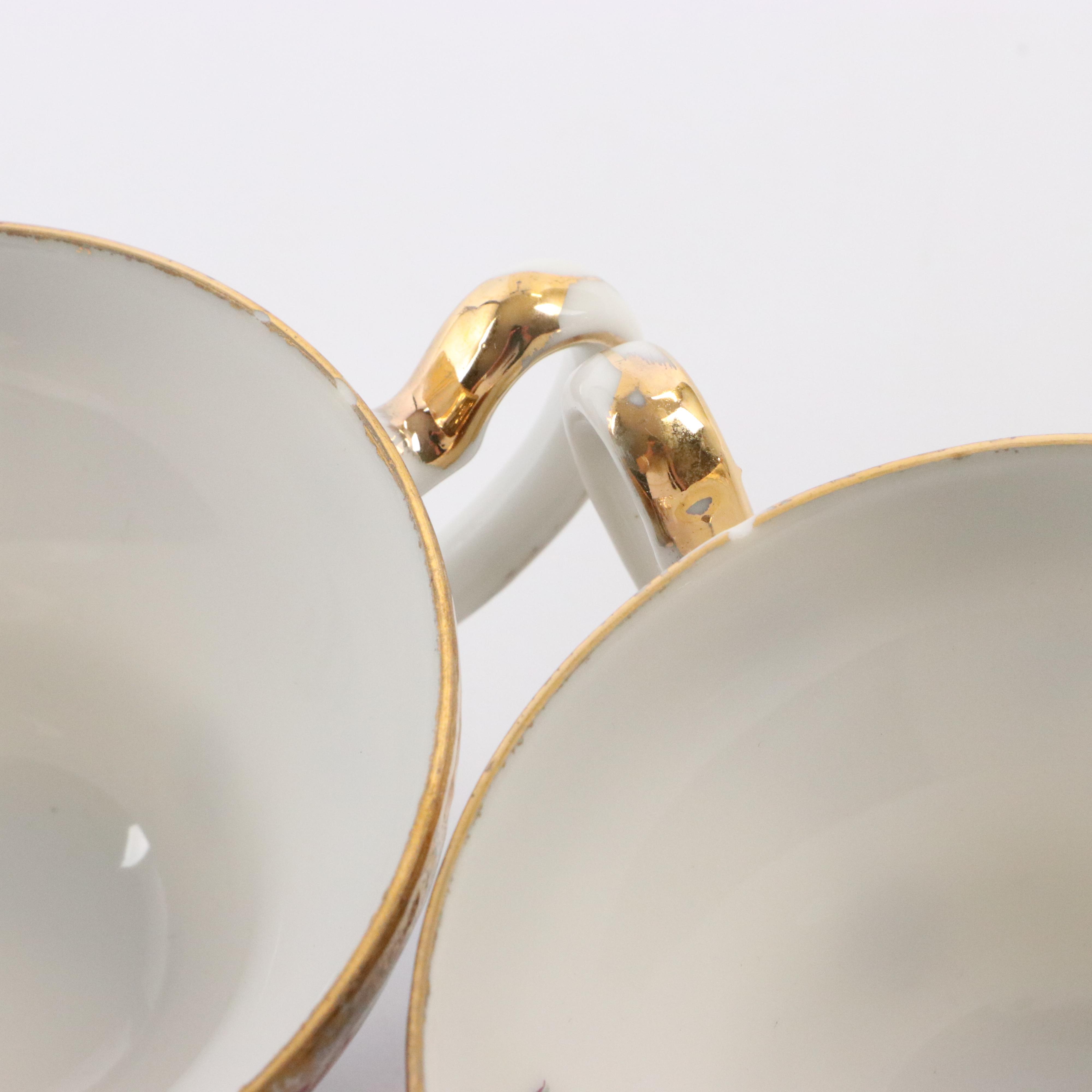 Royal Sealy Shell-Shaped Snack Plate Set with Rose Motif | EBTH