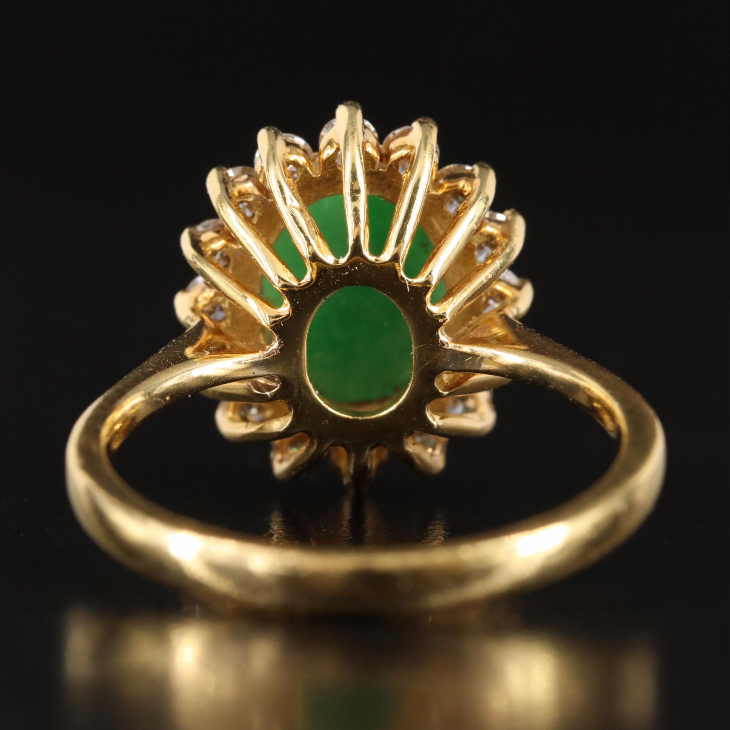 18K Jadeite and Diamond Ring | EBTH