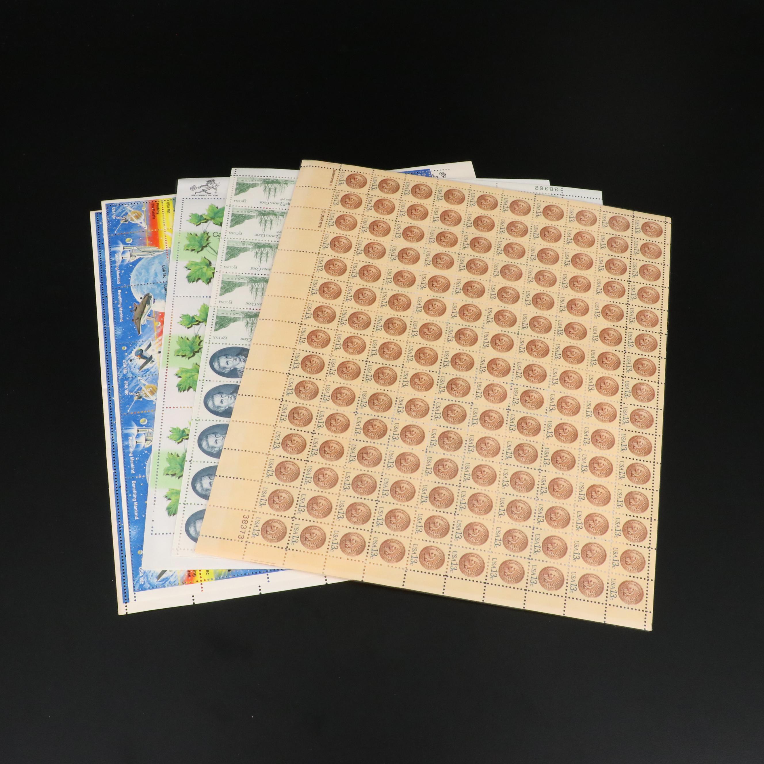 Over Seventy-Five U.S. Postage Stamp Sheets | Everything But The House