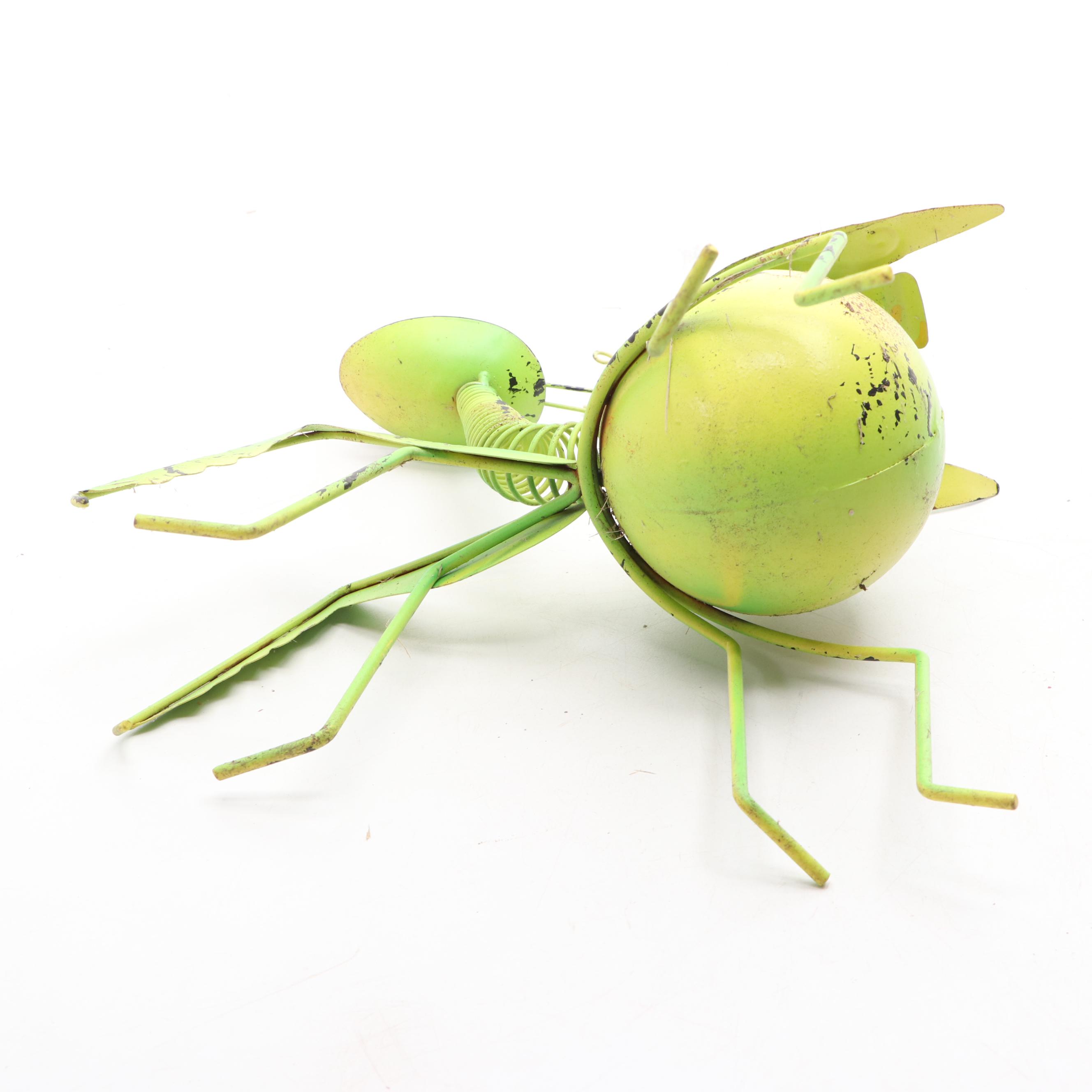 Praying Mantis, Bee and Lady Bug Bobble Head Outdoor Figurines | EBTH